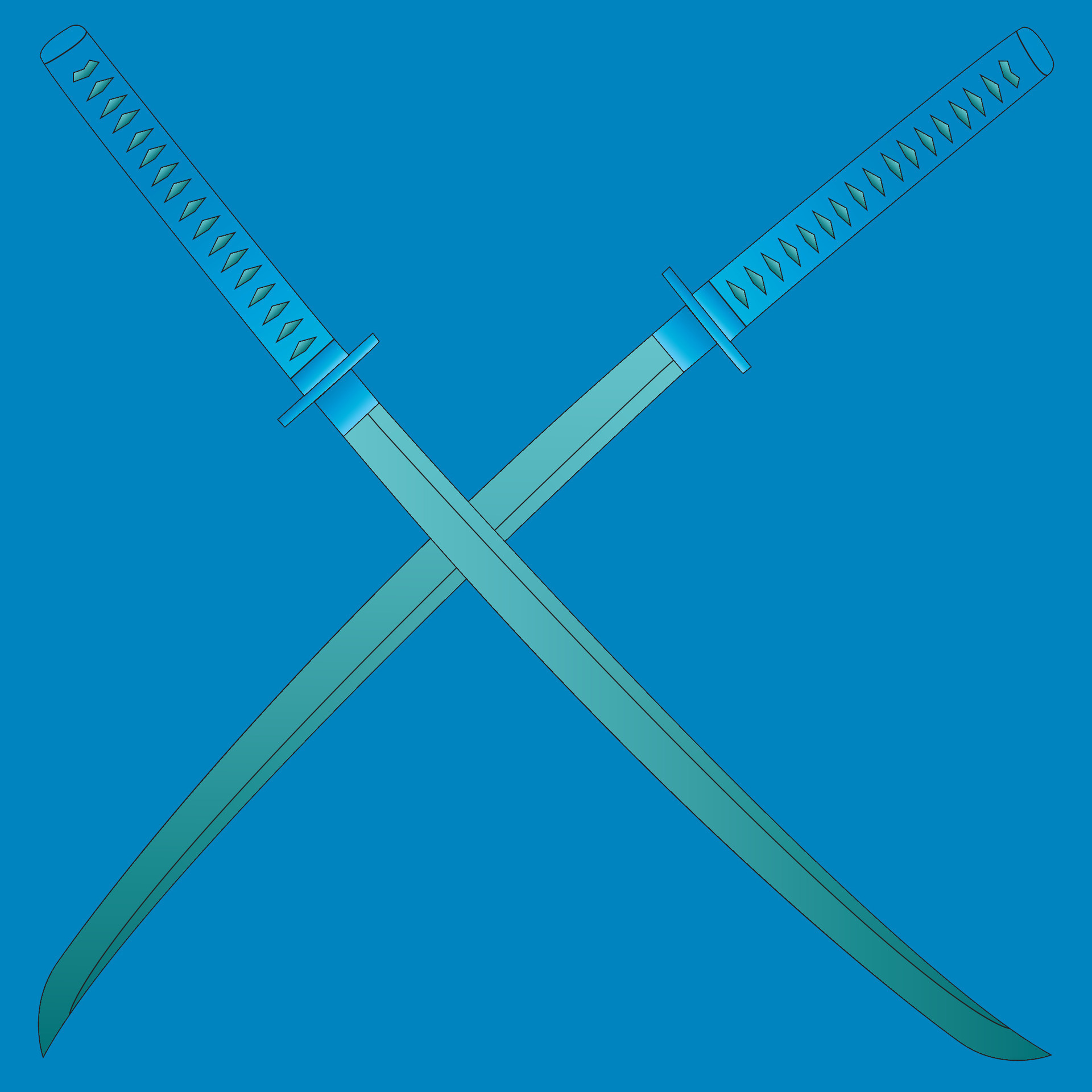 Dual Katana Blue Ice Element Effect 36413843 Vector Art At Vecteezy