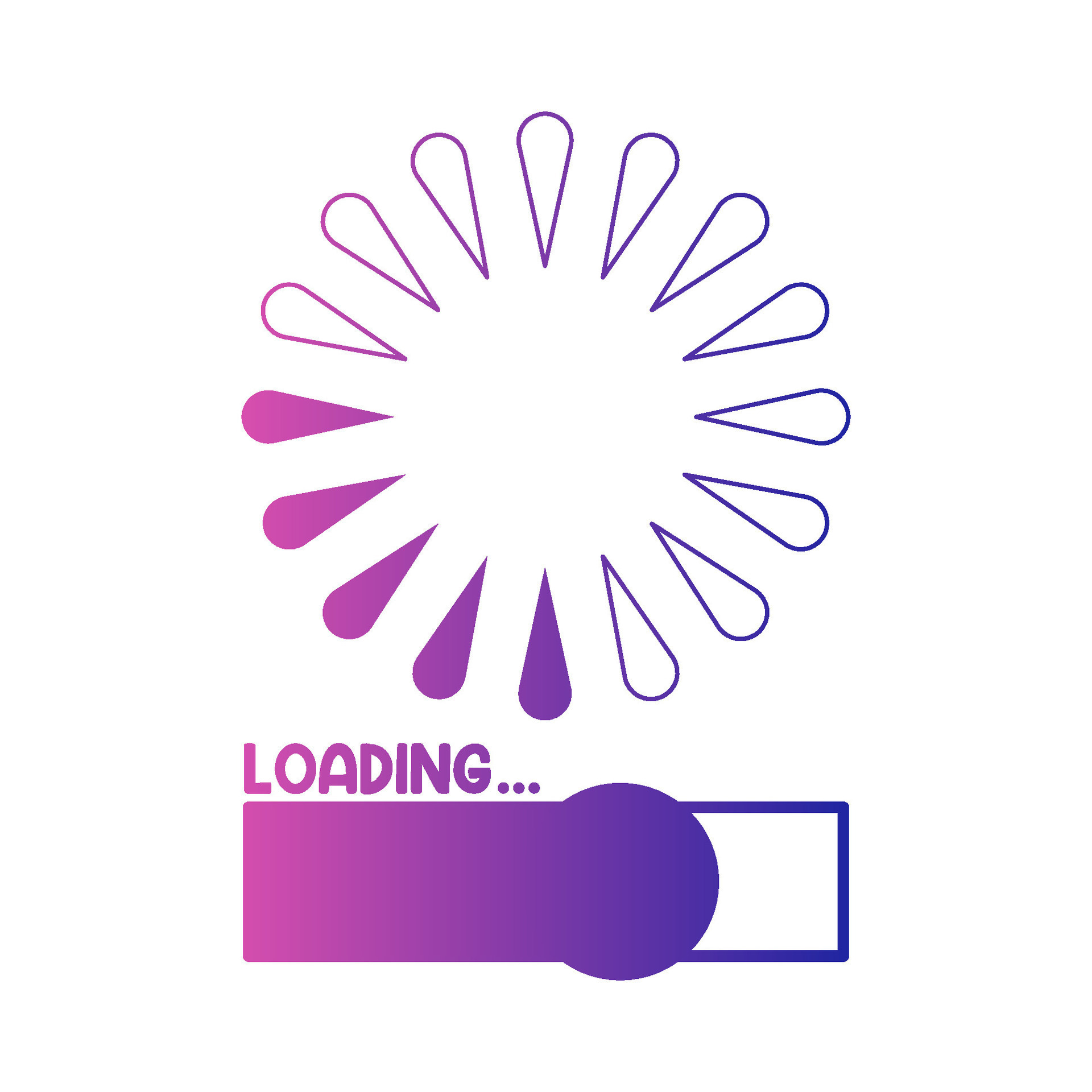 progress loading with circular loading illustration 36417970 Vector Art ...