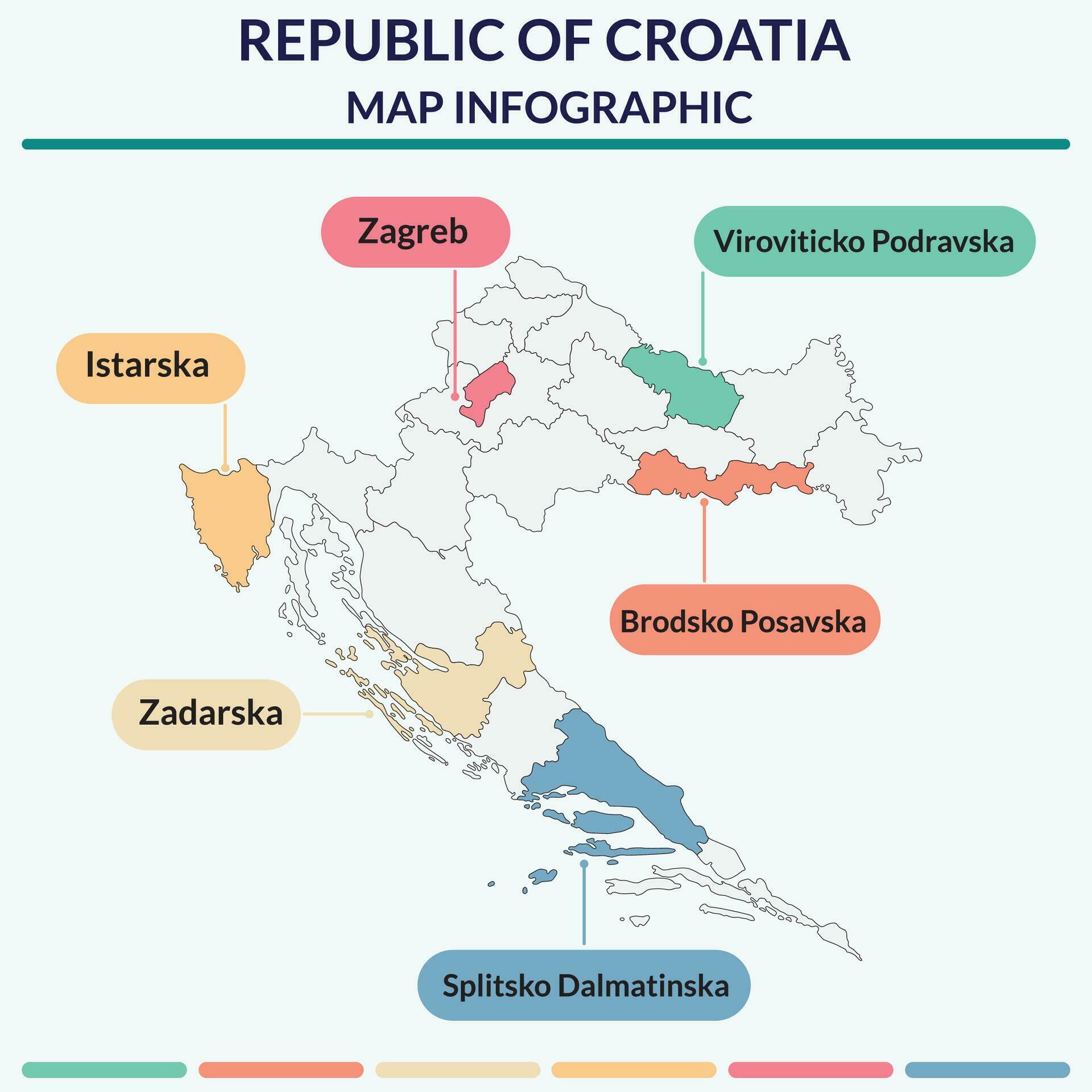 Infographic of Croatia map. Infographic map 36418210 Vector Art at Vecteezy