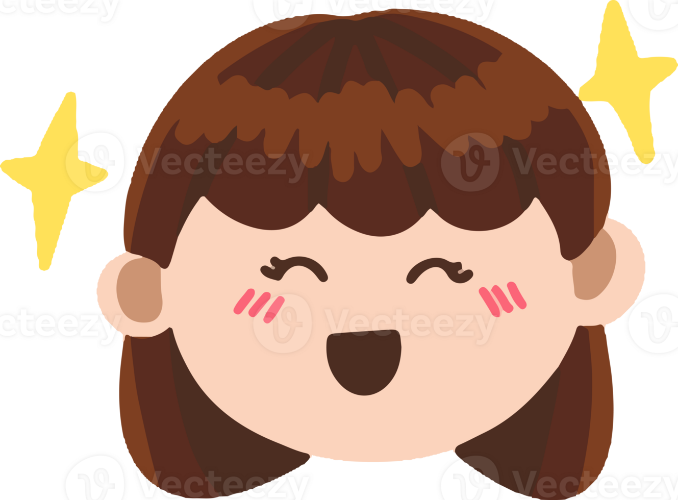 Niña Emoticon Expresión 36418483 Png