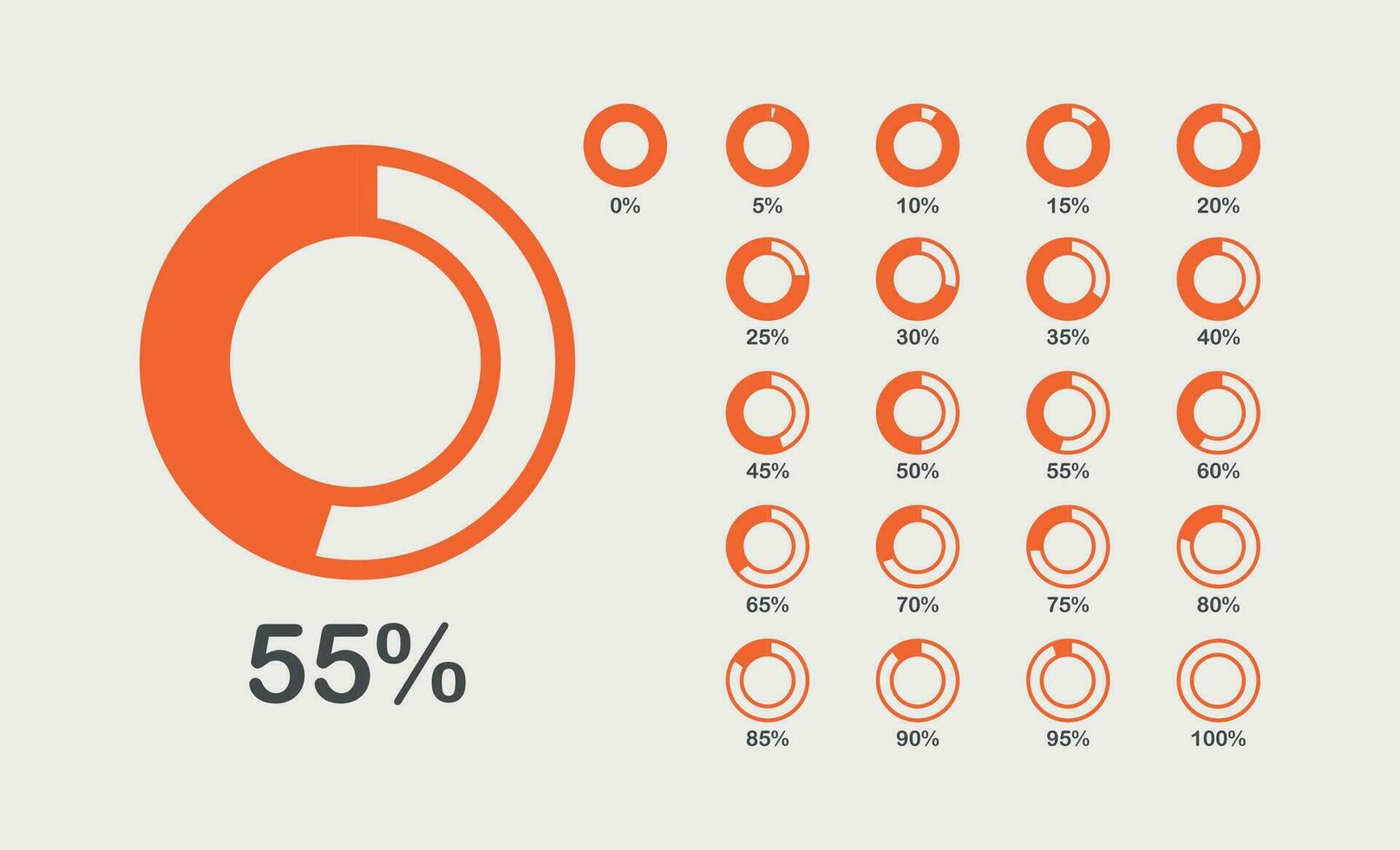 Vector Pie Chart Icon Design Set 36422694 Vector Art At Vecteezy