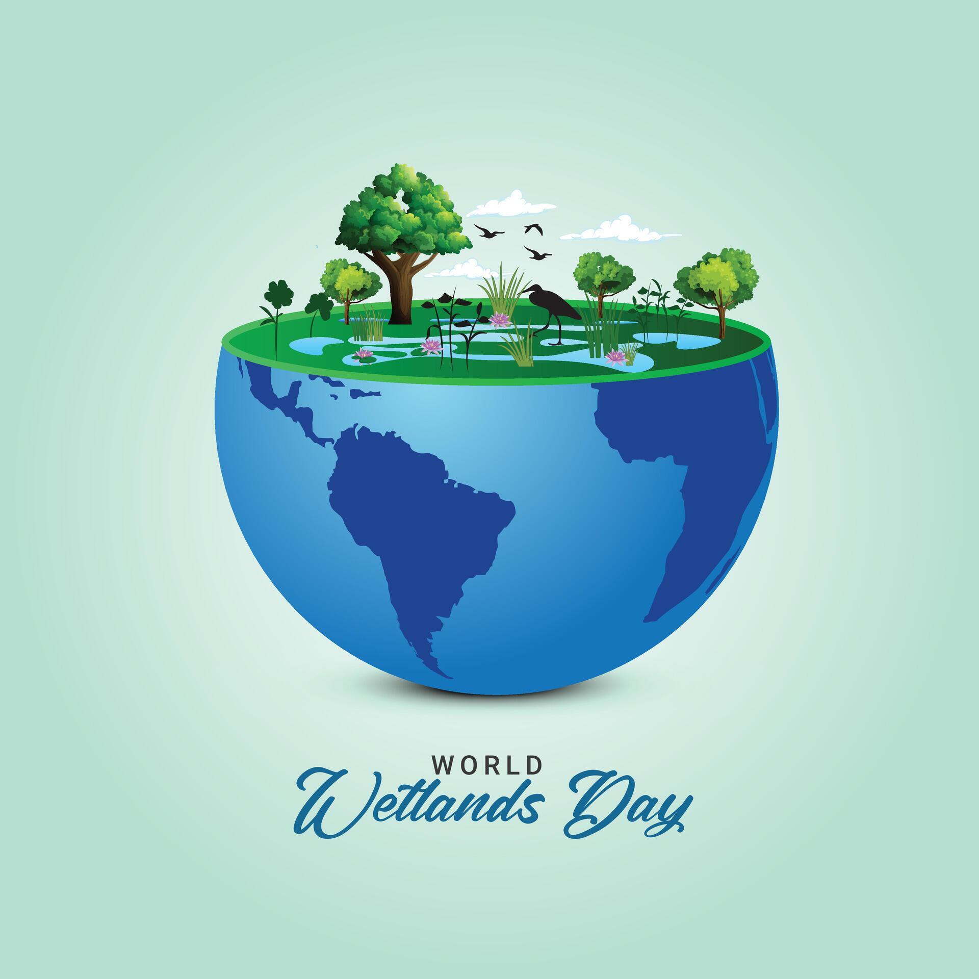 World Wetlands Day Editable Vector Design To celebrate World Wetlands ... World Wetlands Day Editable Vector Design To celebrate World Wetlands ...