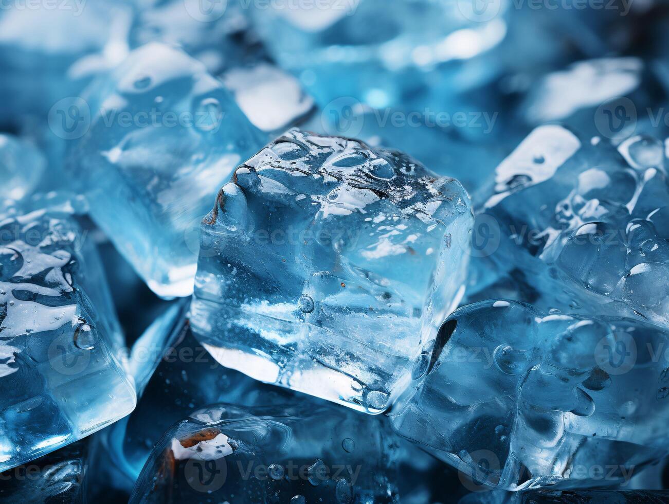 AI generated Blue Ice Cube Background. Fresh Ice Cube Texture. Generative AI 36428404 Stock ...