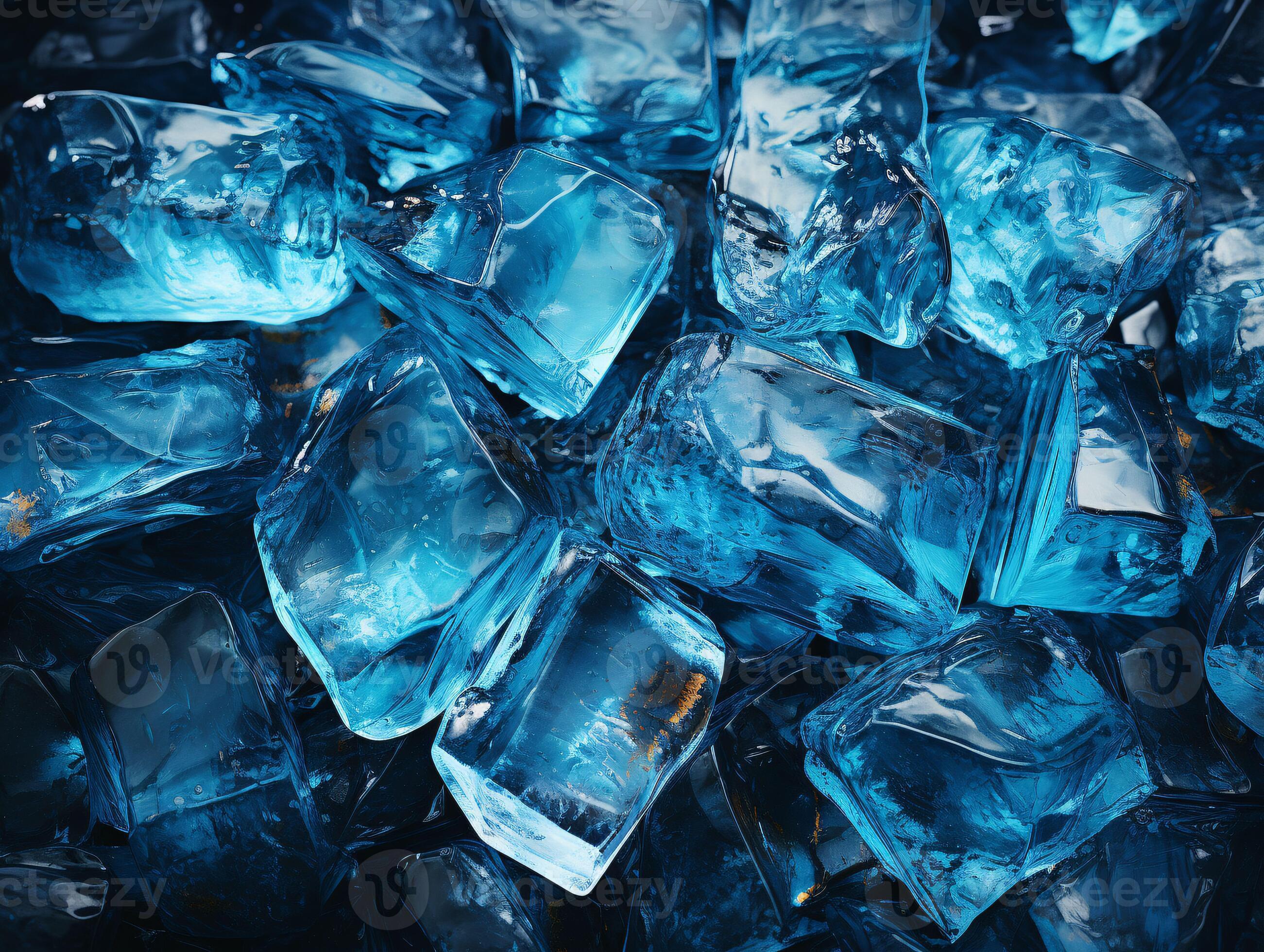 AI generated Blue Ice Cube Background. Fresh Ice Cube Texture. Generative AI 36428659 Stock ...