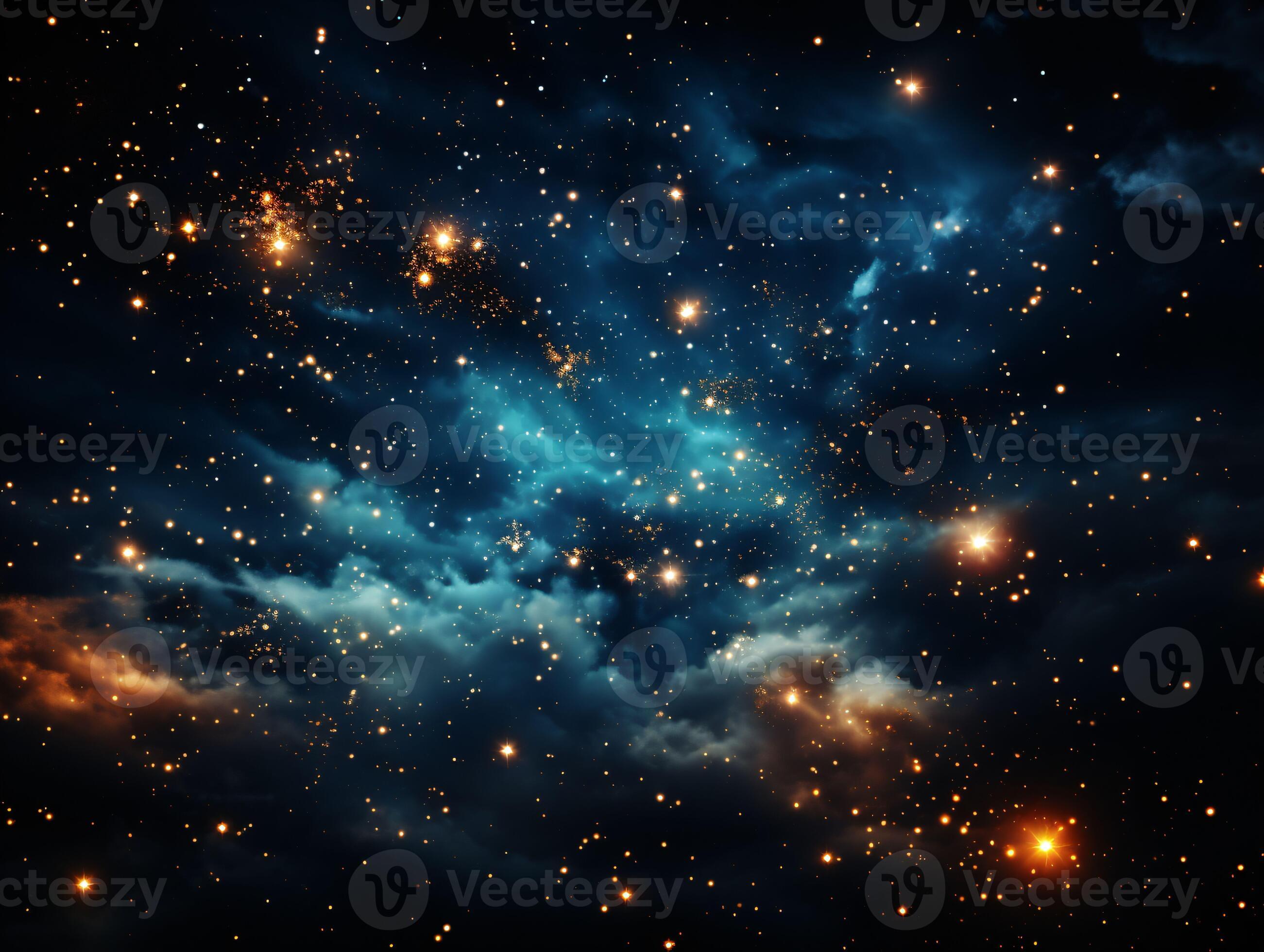 AI generated Starry Blue Night Sky. Universe Filled with Stars. Generative AI 36428929 Stock ...