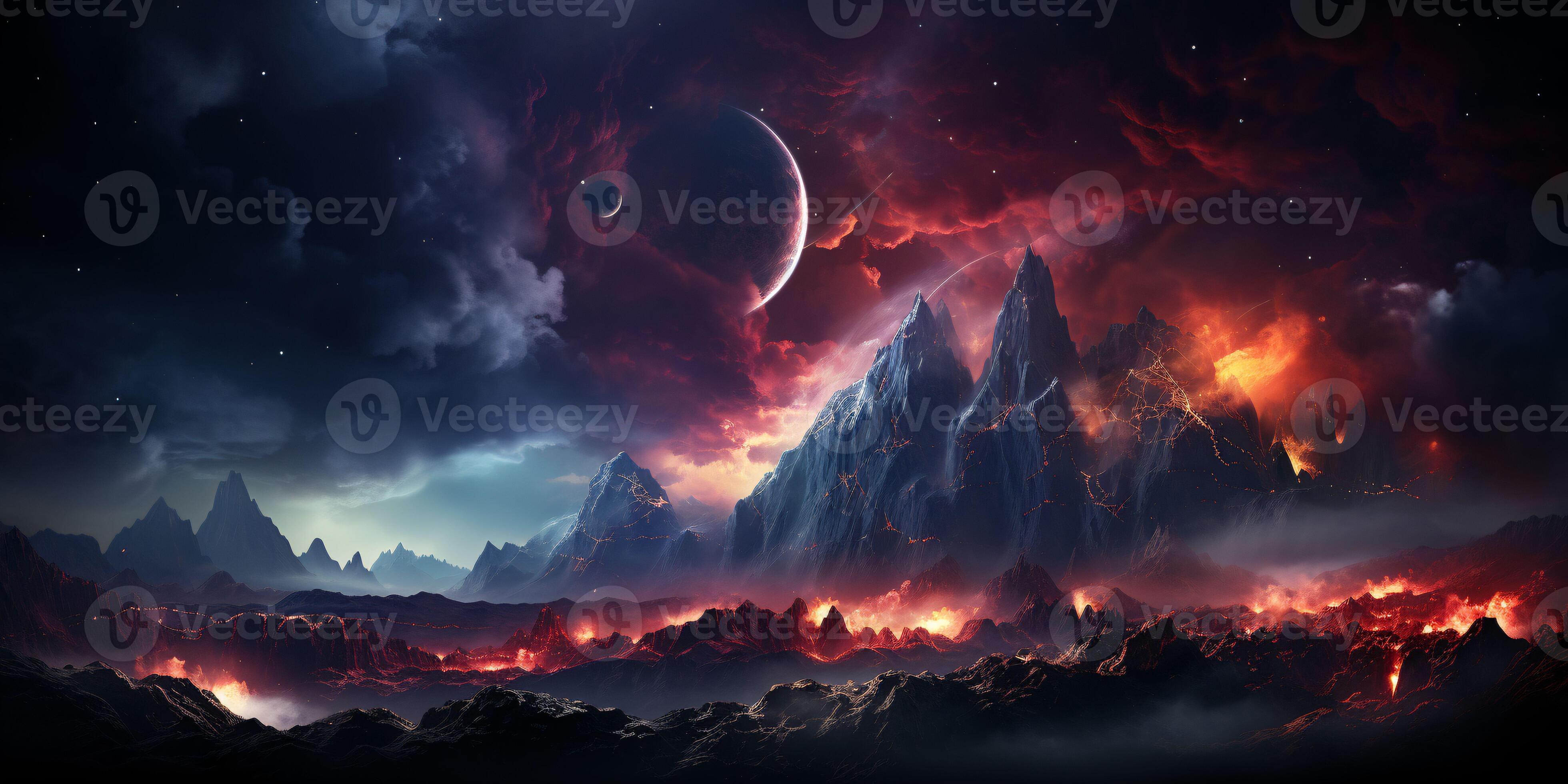 AI generated Colorful Space Background with Nebula, Galaxies, and ...