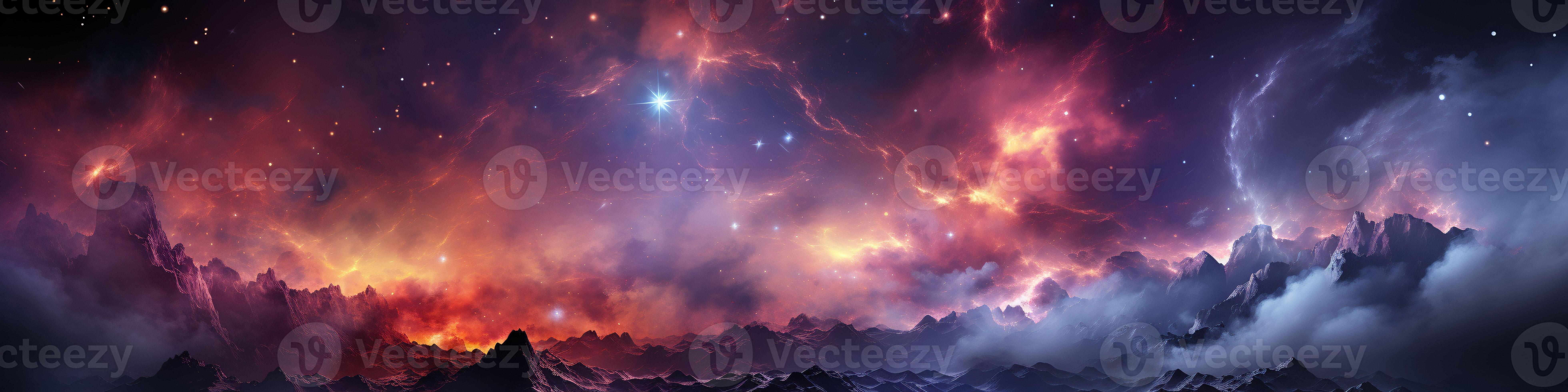 AI generated Colorful Space Background with Nebula, Galaxies, and ...