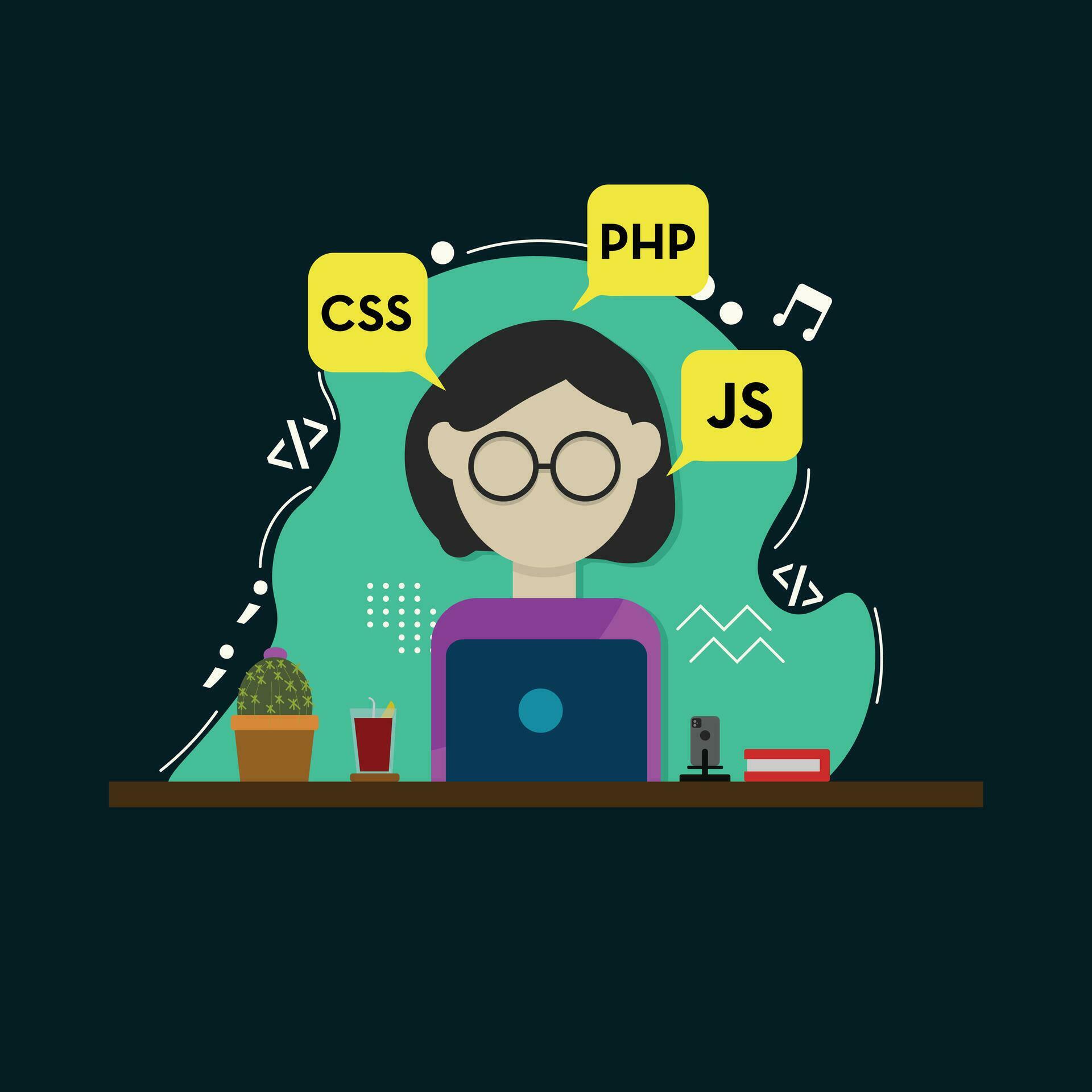 Flat Character Programmer Vector Illustration 36432981 Vector Art at ...