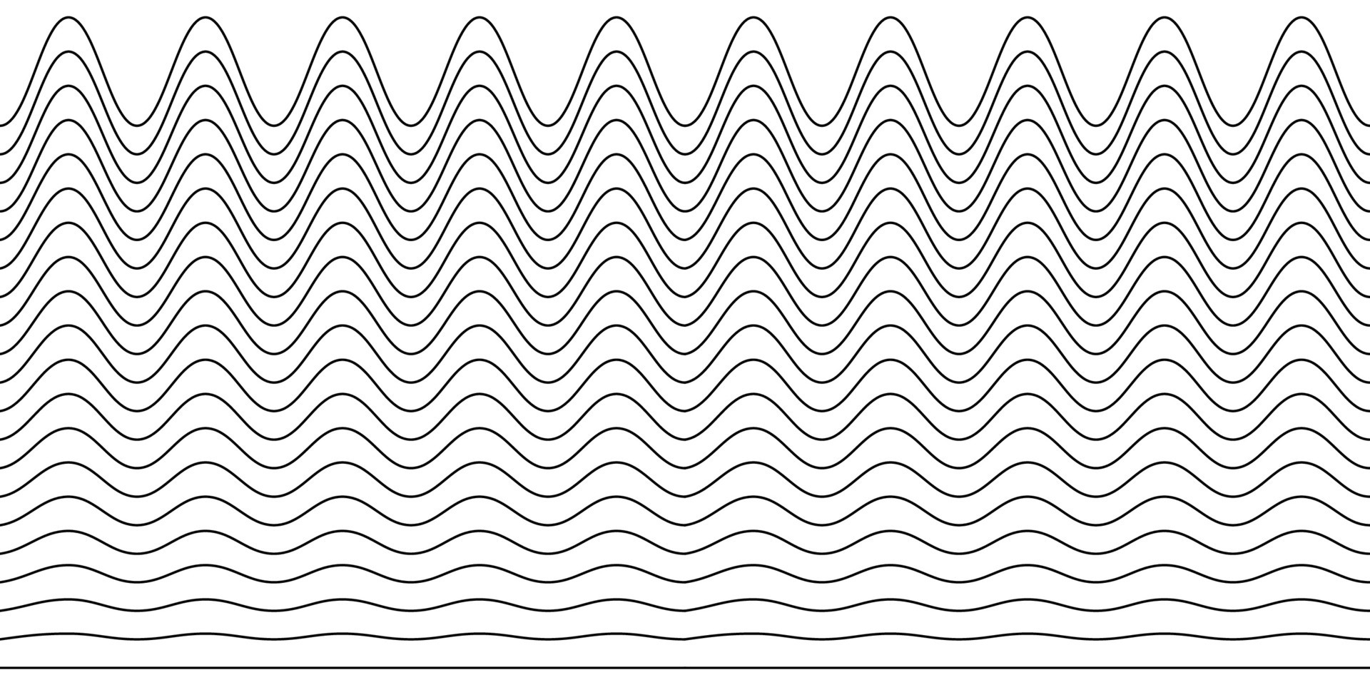 A Collection Of Wavy Zigzag Horizontal Wiggly Lines Seamless Borders And Smooth And Angular