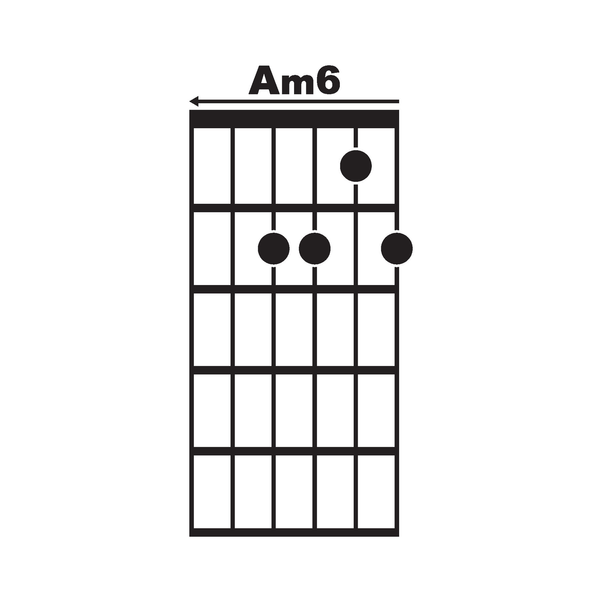 Am6 guitar chord icon 36433134 Vector Art at Vecteezy