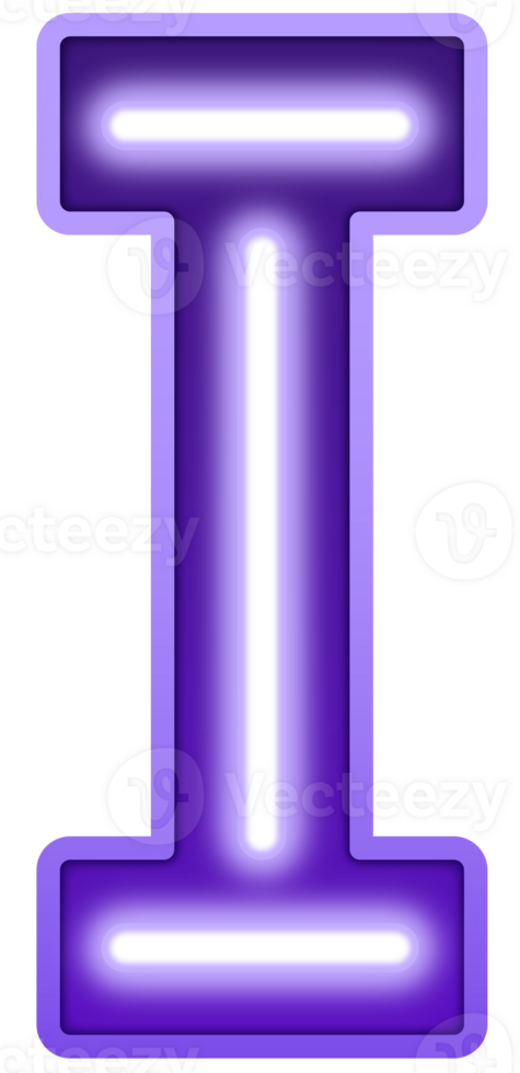 Neon Light Alphabet Letter I 36443214 PNG