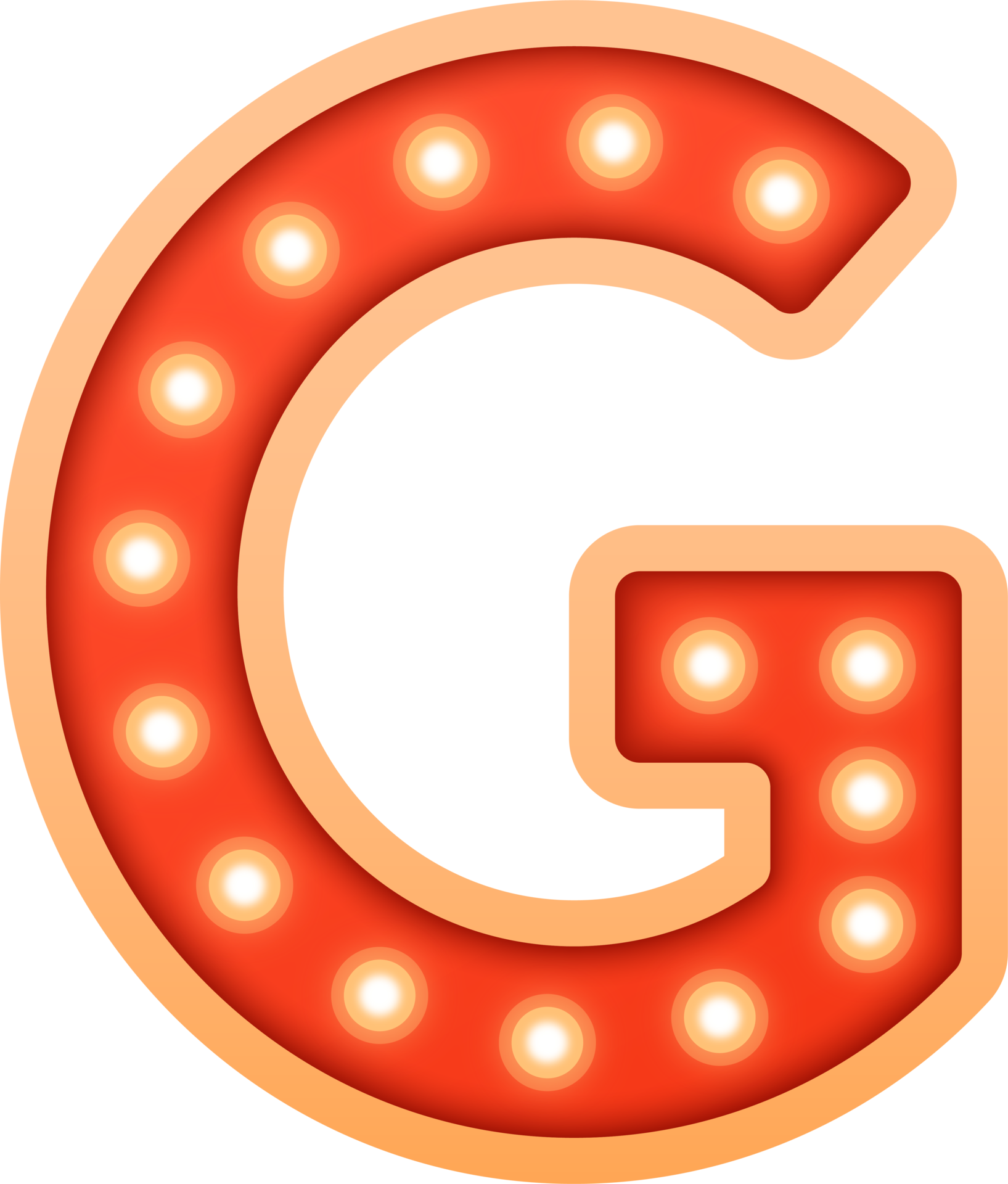 Light Bulb Alphabet Letter G 36443236 Png