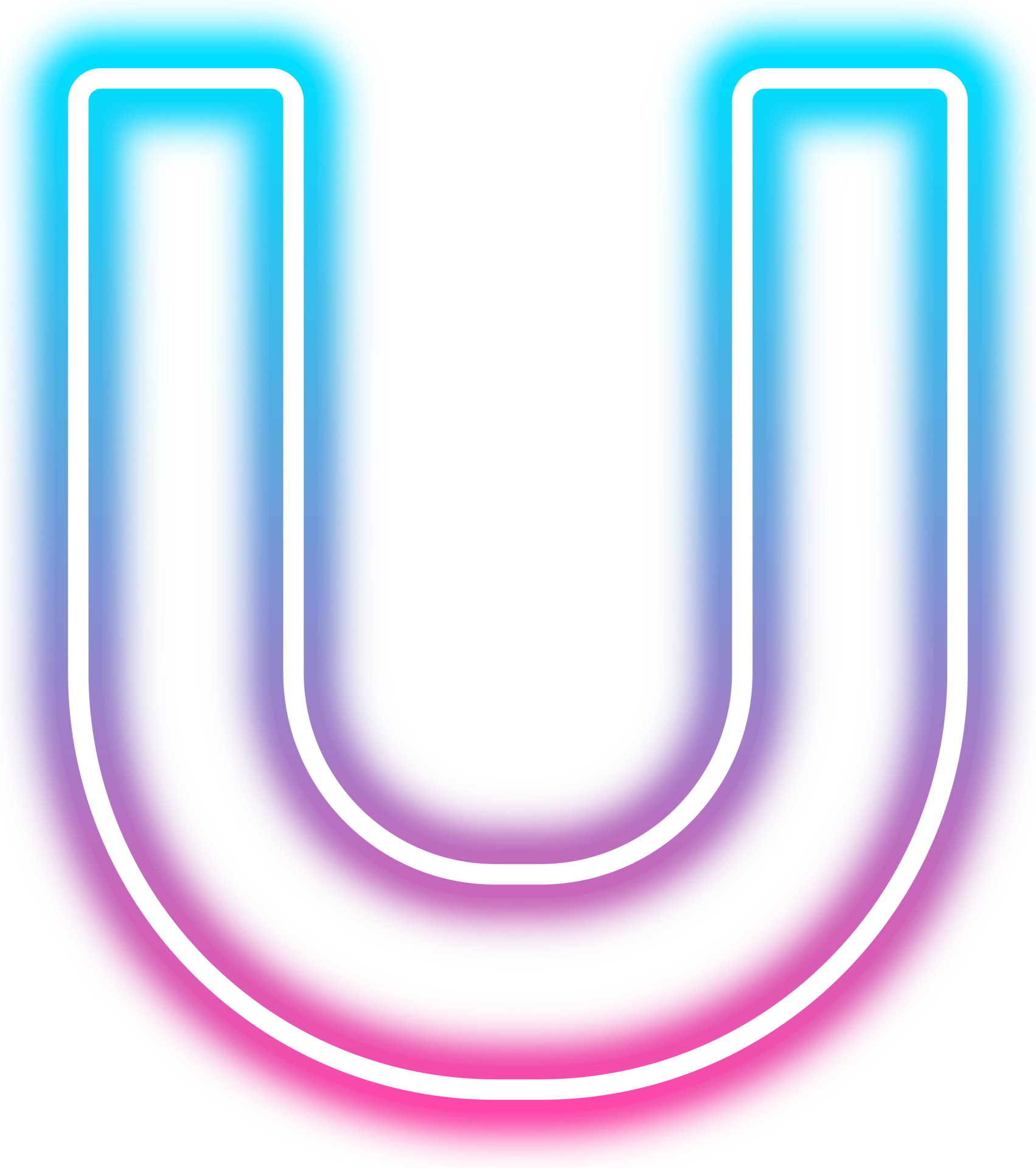 Neon Glow Alphabet U 36443301 PNG