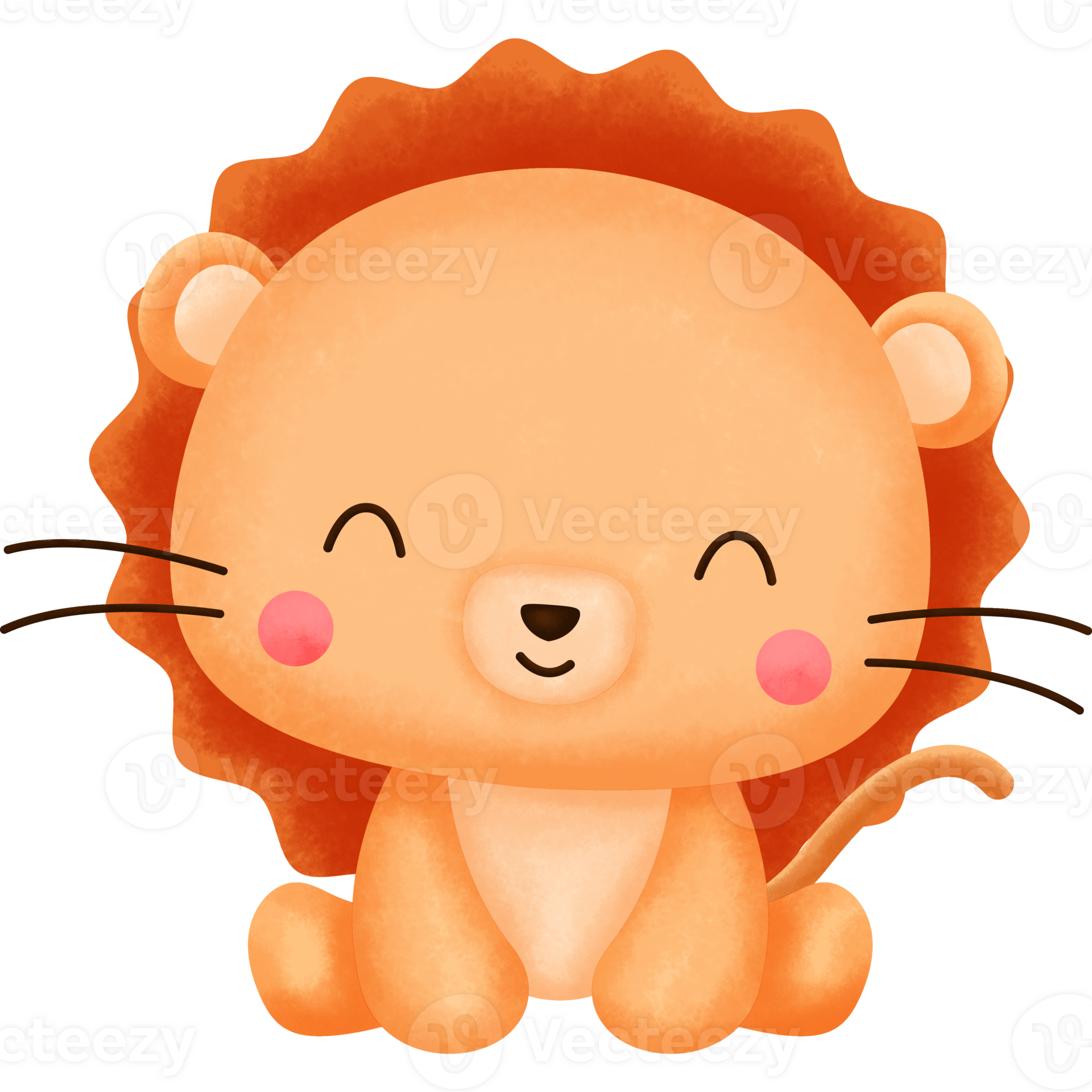 Cute Lion Animal Watercolor 36444002 PNG
