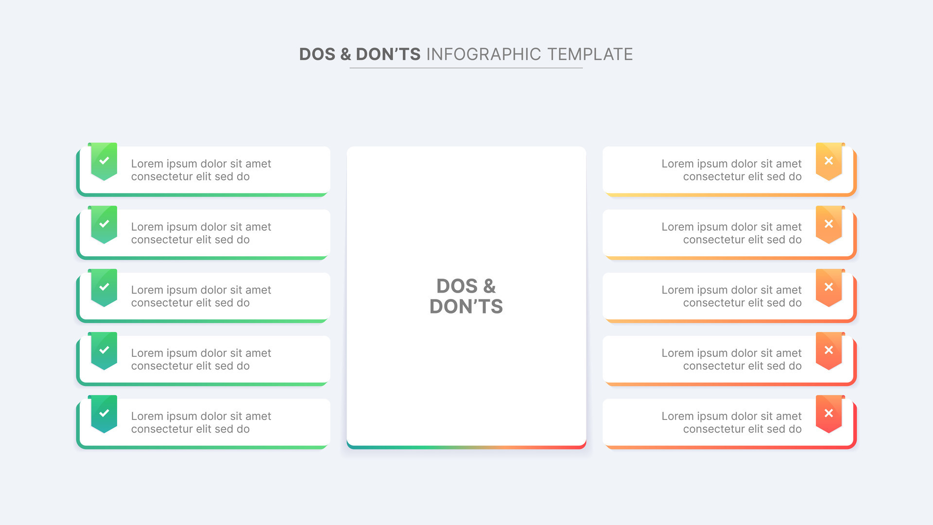 Dos and Don'ts, Pros and Cons, VS, Versus Comparison Infographic Design Template 36444762 Vector ...