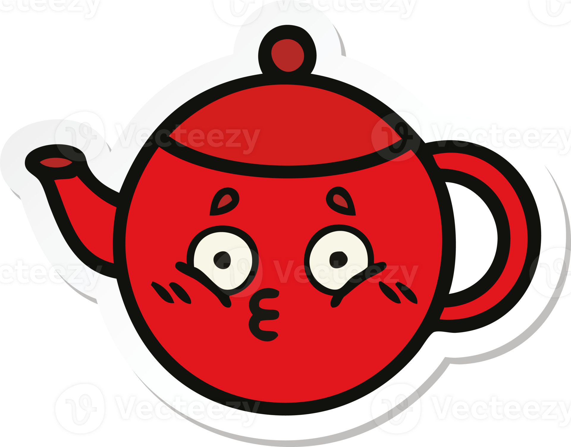 sticker of a cute cartoon teapot 36445306 PNG sticker of a cute cartoon teapot 36445306 PNG