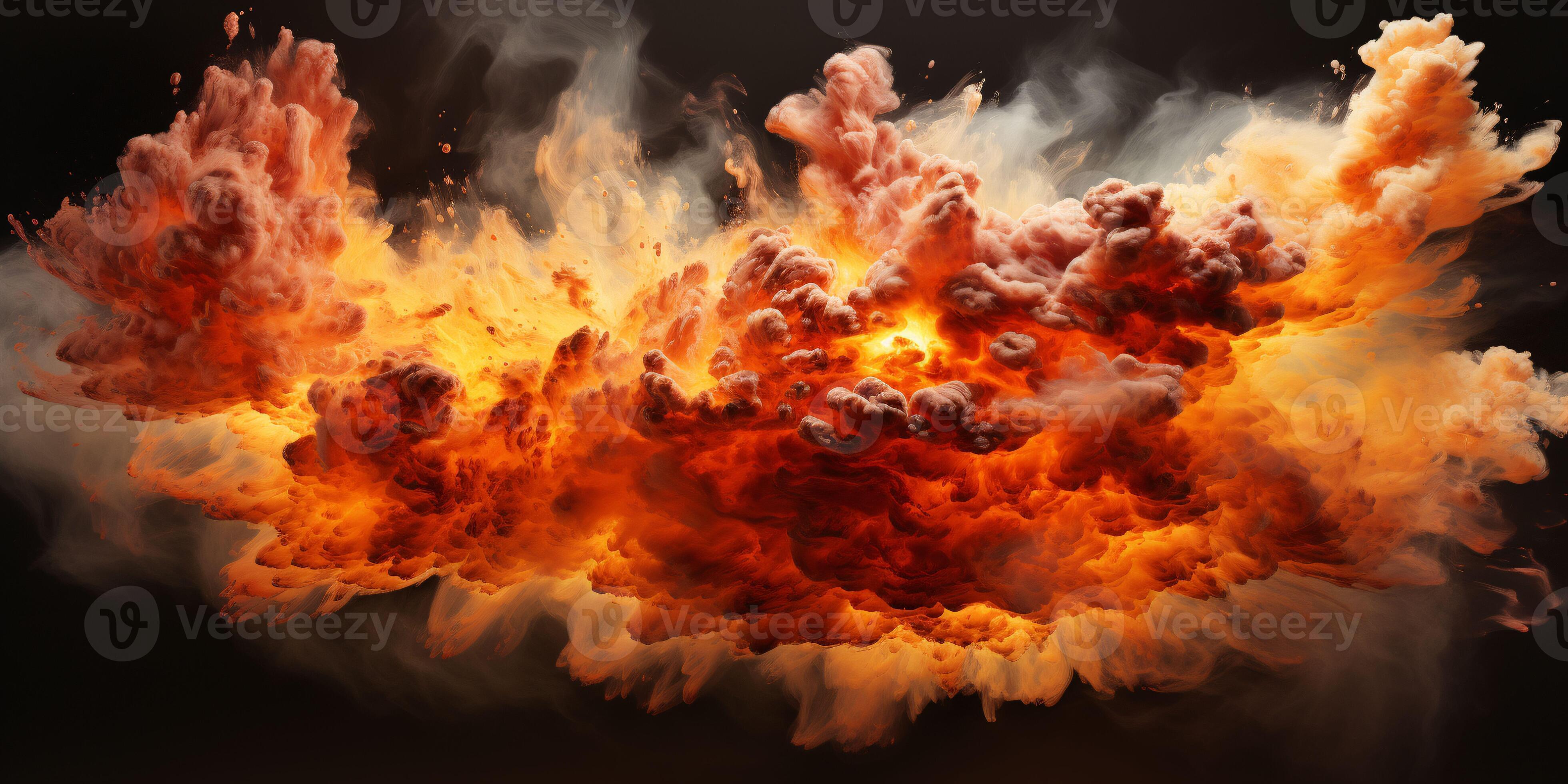 AI generated Explosion Effect. Fire Blast Landscape. Generative AI 36446487 Stock Photo at Vecteezy