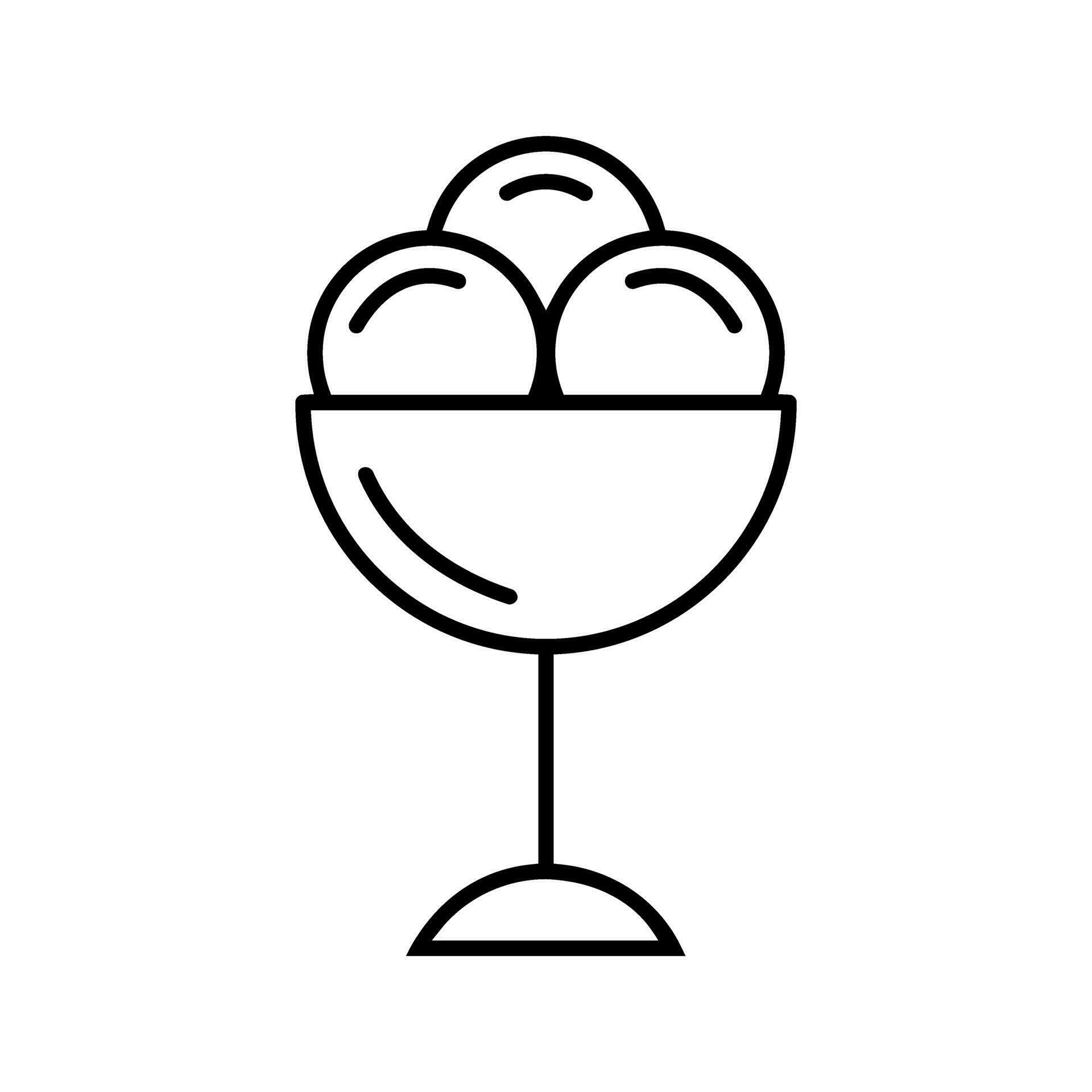 Ice Cream Vector Icon Waffle Cone Illustration Sign Ice Lolly Symbol Frozen Juice Logo