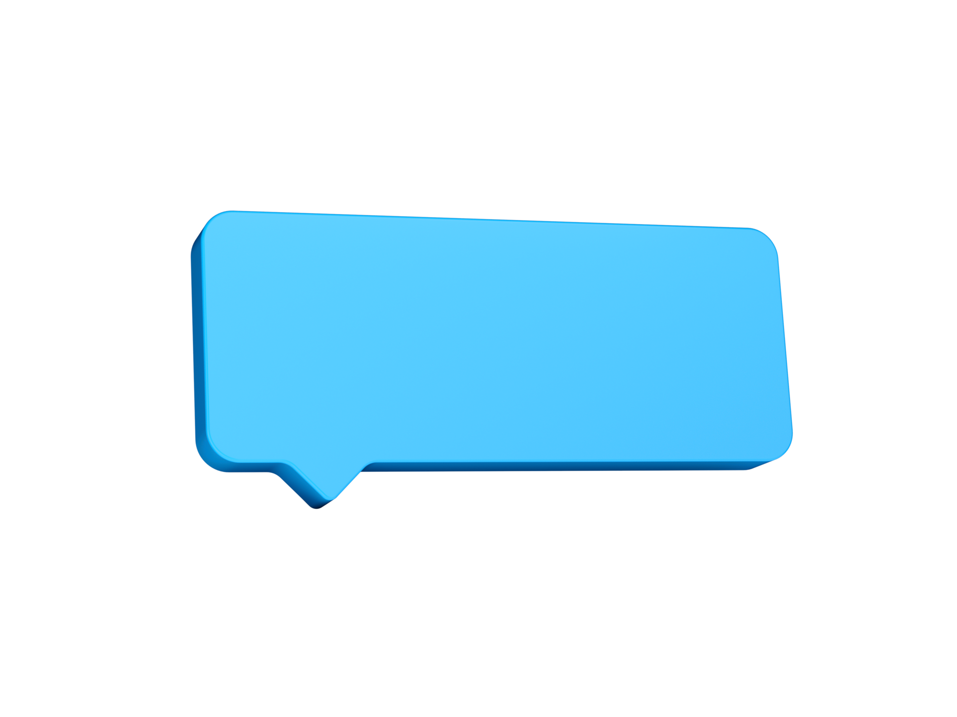 3d Simple Blue Message Box Icon, 3d Shiny Blue Chat Box Icon, 3d ...