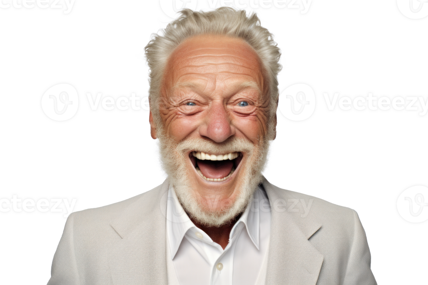 Ai Generated Joyful Senior Man In Business Attire 36459975 Png
