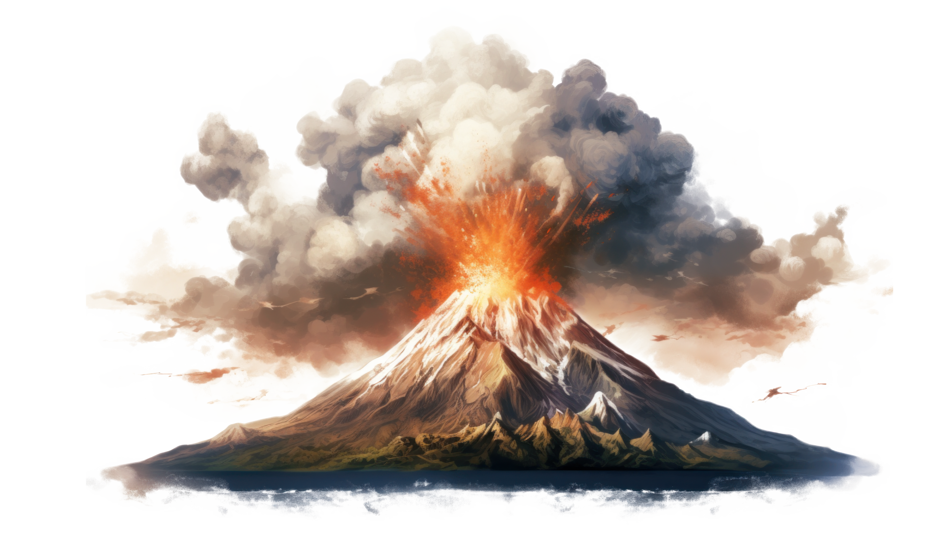 AI generated Volcanic Eruption, Natural Disaster Scene 36460369 PNG