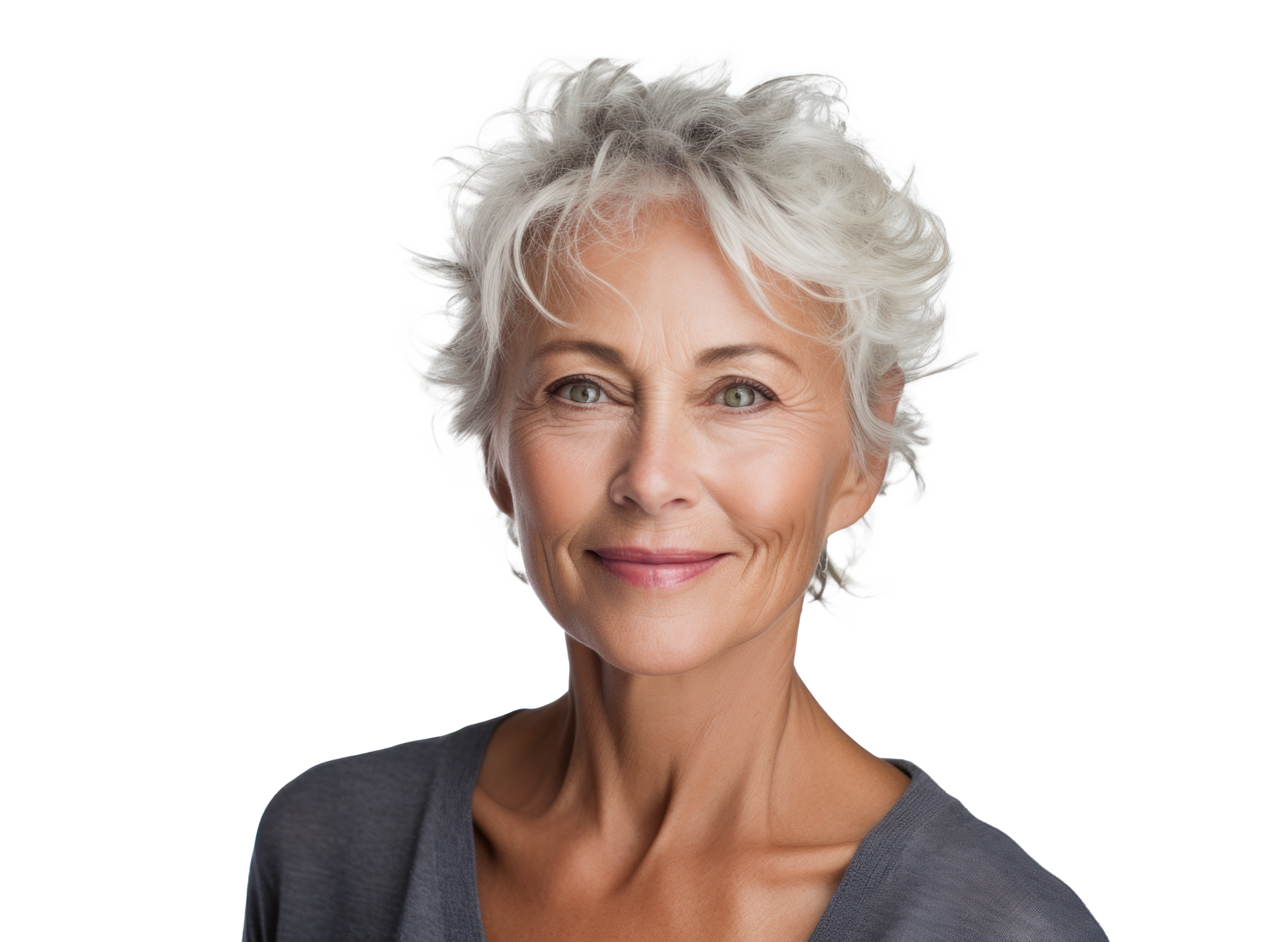 Ai Generated Attractive Older Woman Png File Of Isolated Cutout Object With Shadow On