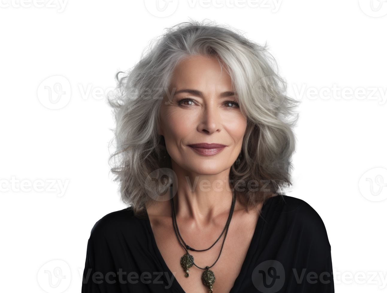 AI generated attractive older woman, png file of isolated cutout object ... AI generated attractive older woman, png file of isolated cutout object ...