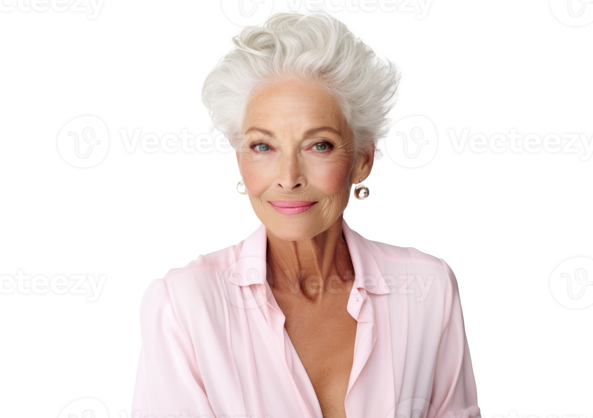 Ai Generated Elegant Attractive Older Woman With Graceful Smile 36460969 Png