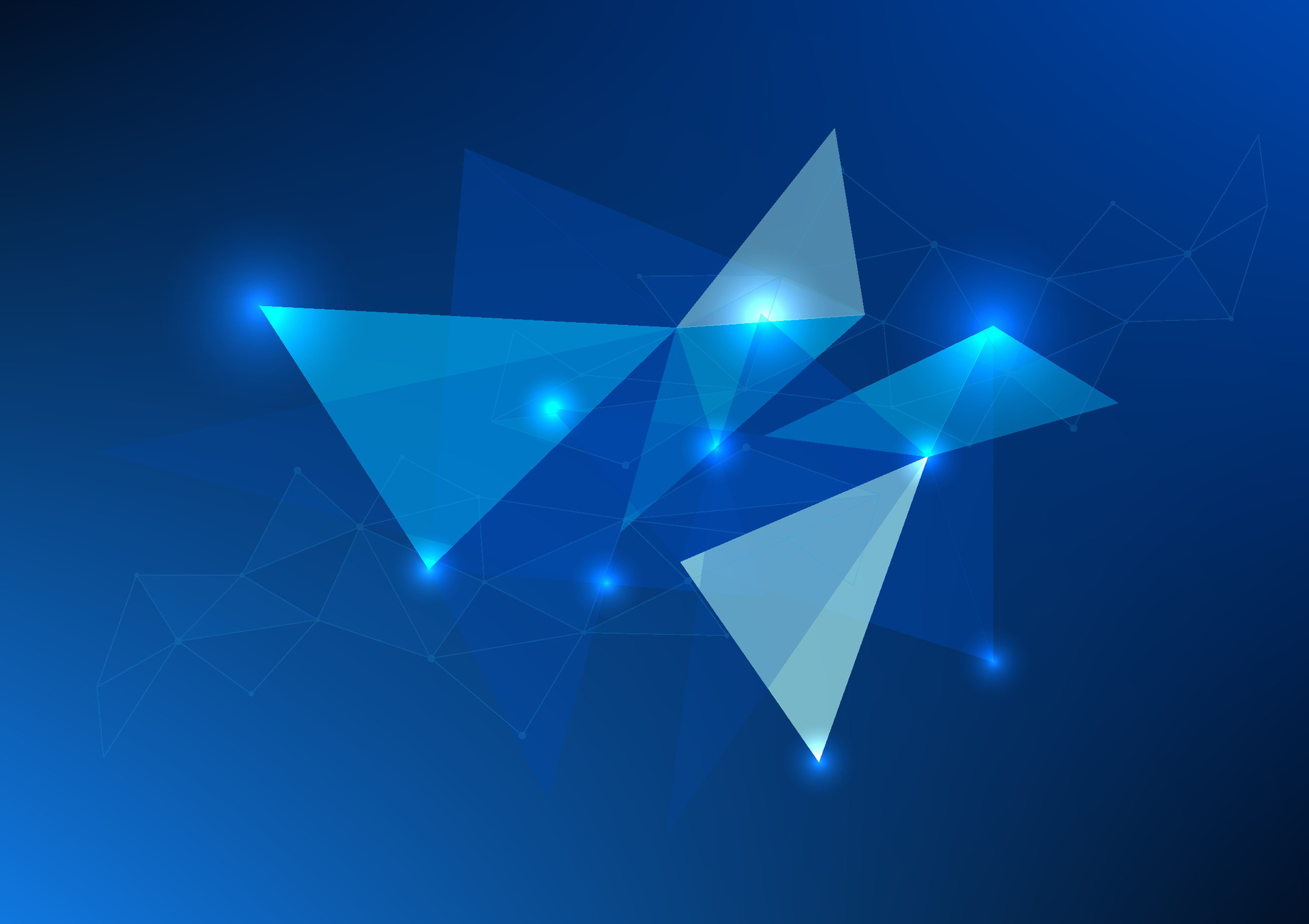 Abstract technology background, interconnected triangle geometric line ...