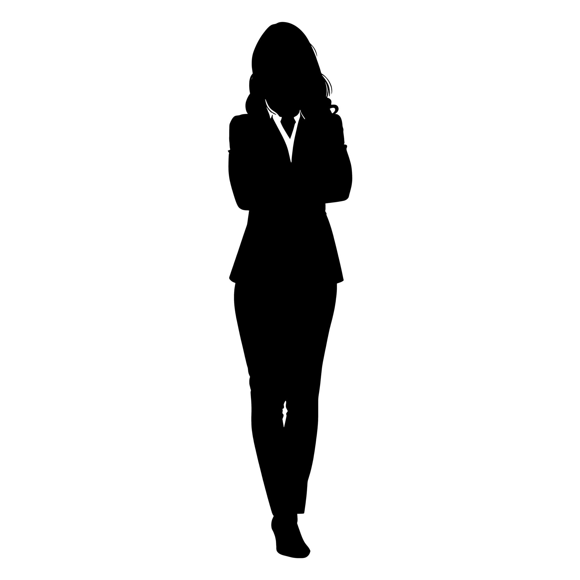 AI generated Silhouette business woman full body black color only ...