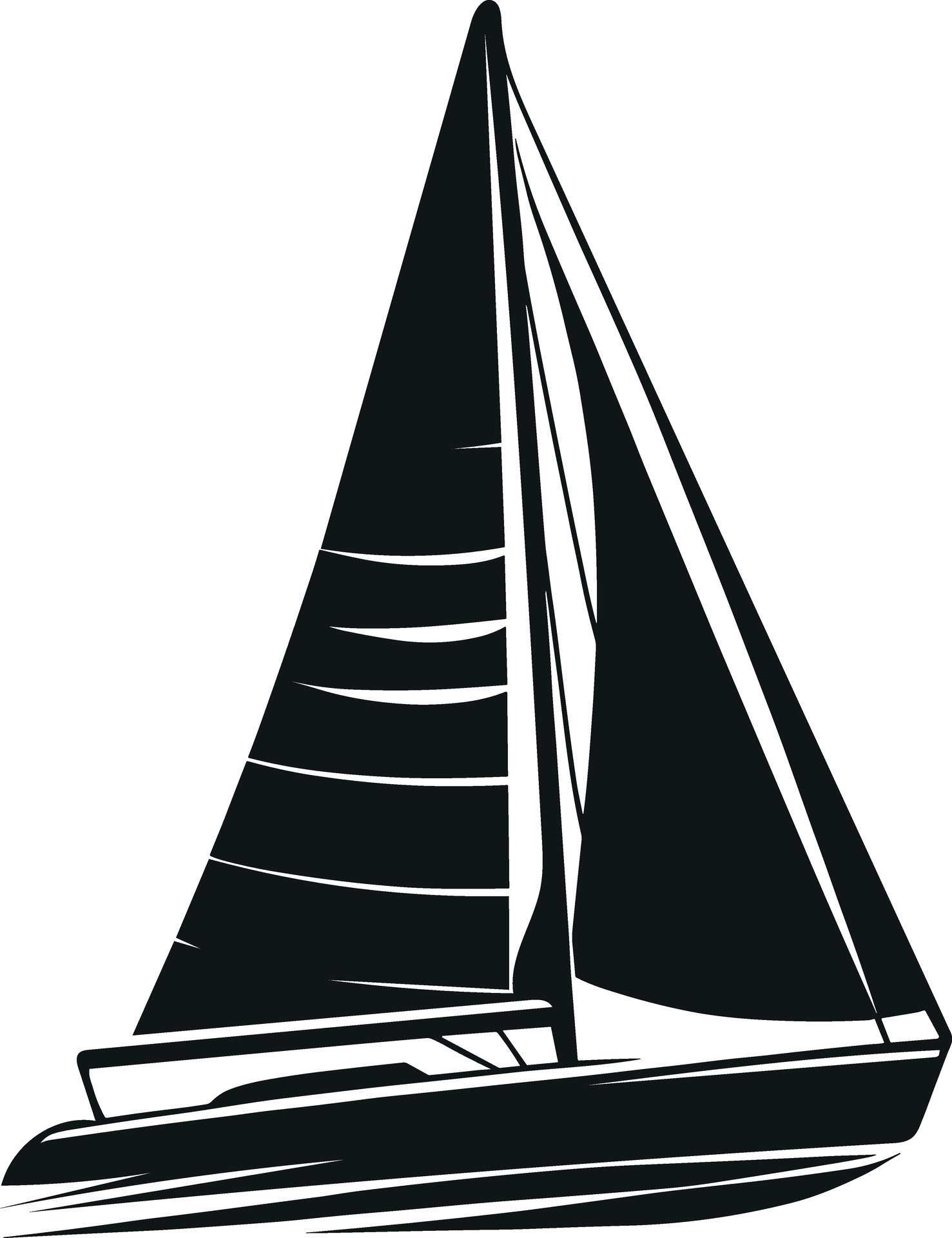 AI generated Sailing Boats Silhouette Illustration Free Vector 36465020 ...