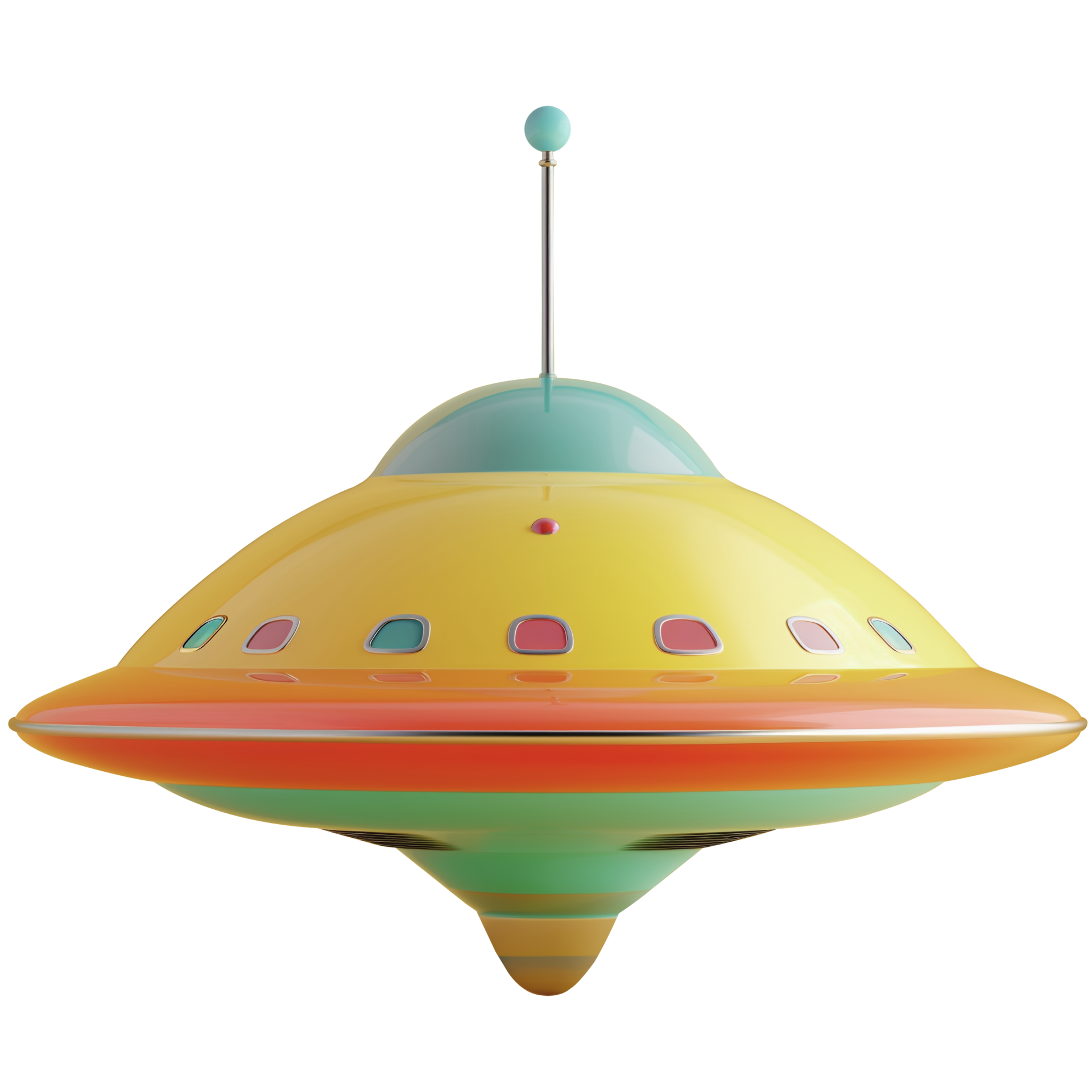 Ufo with vintage colors. Suitable for design elements, Science and education 36465525 PNG