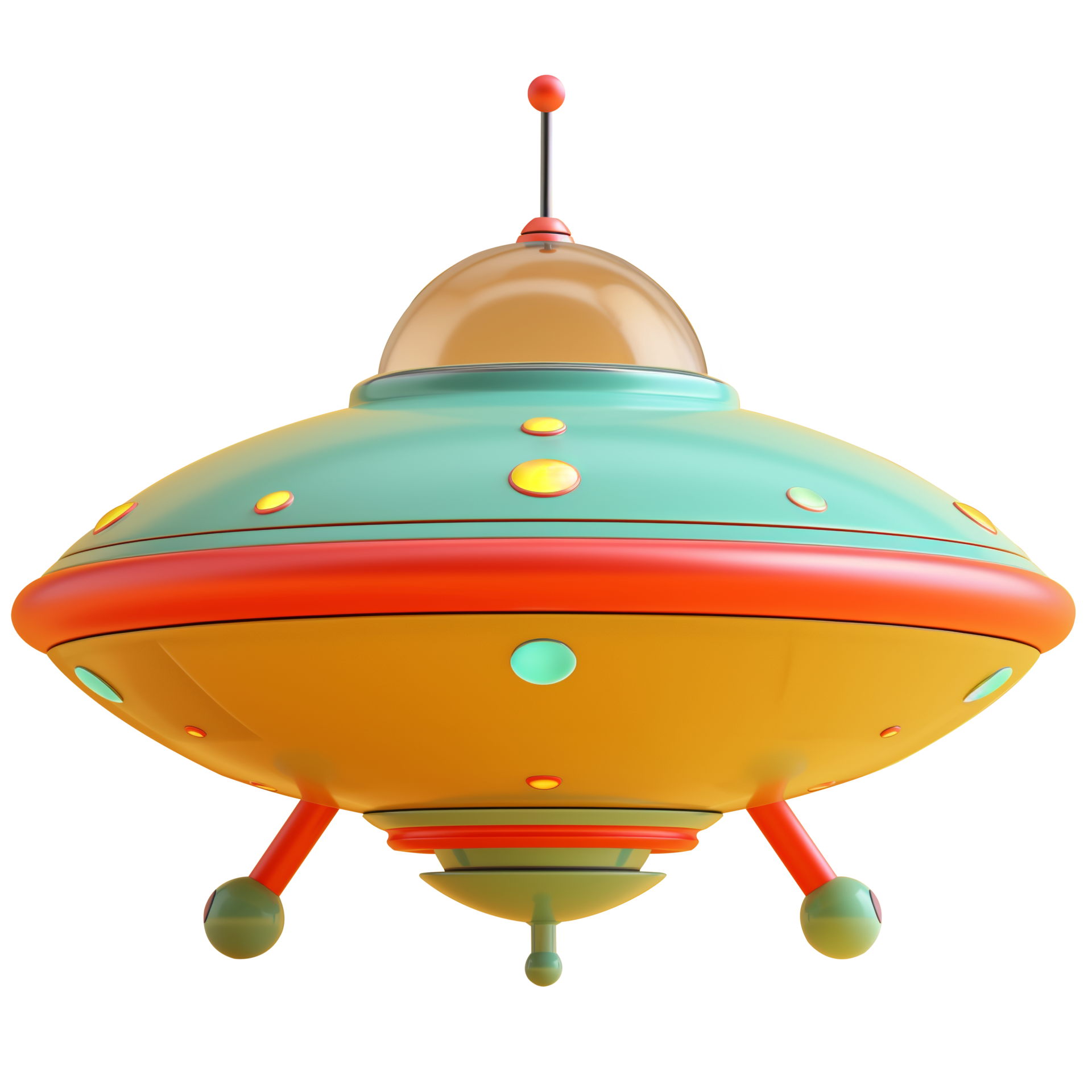 Ufo with vintage colors. Suitable for design elements, Science and education 36465552 PNG