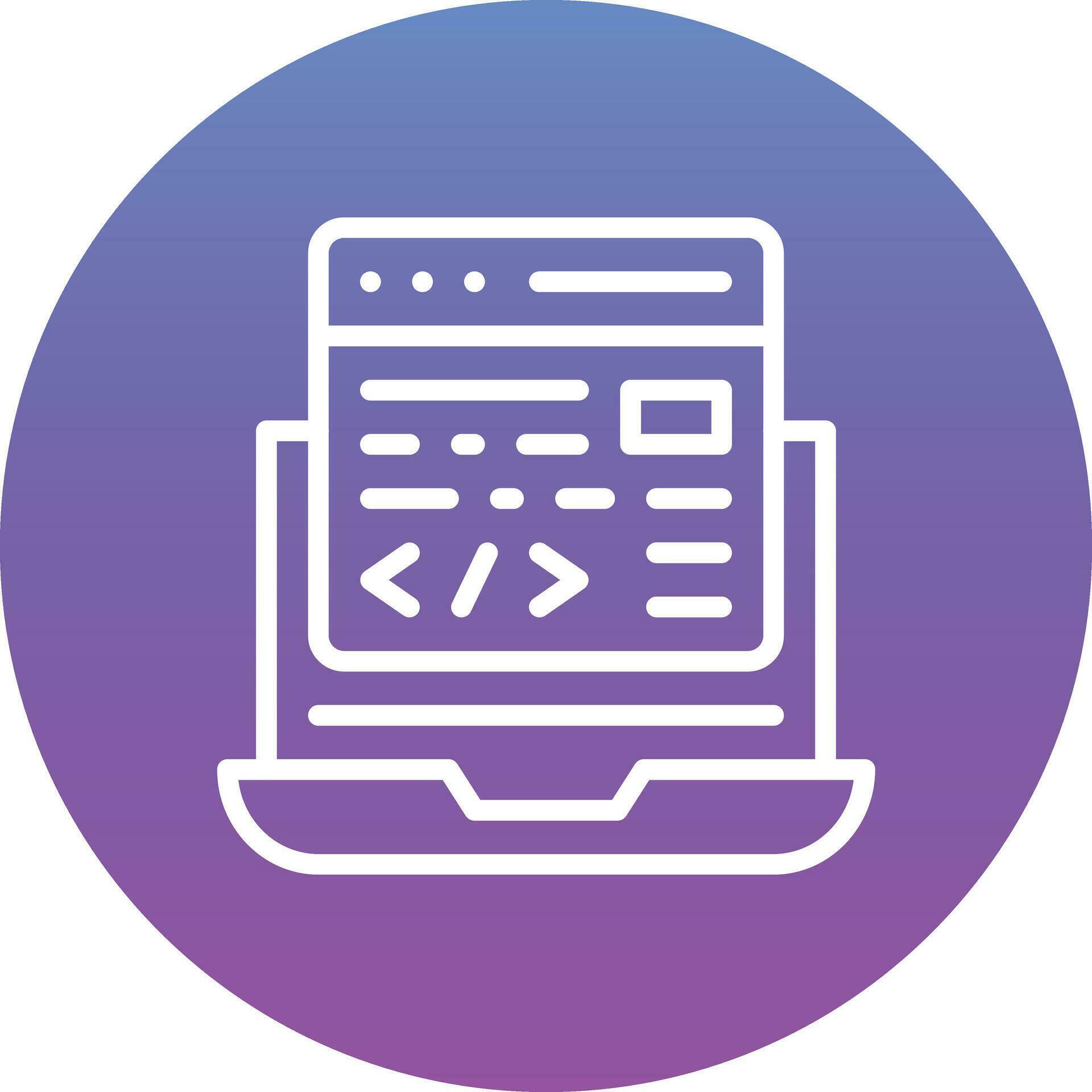 Laptop Coding Vector Icon 36465638 Vector Art at Vecteezy