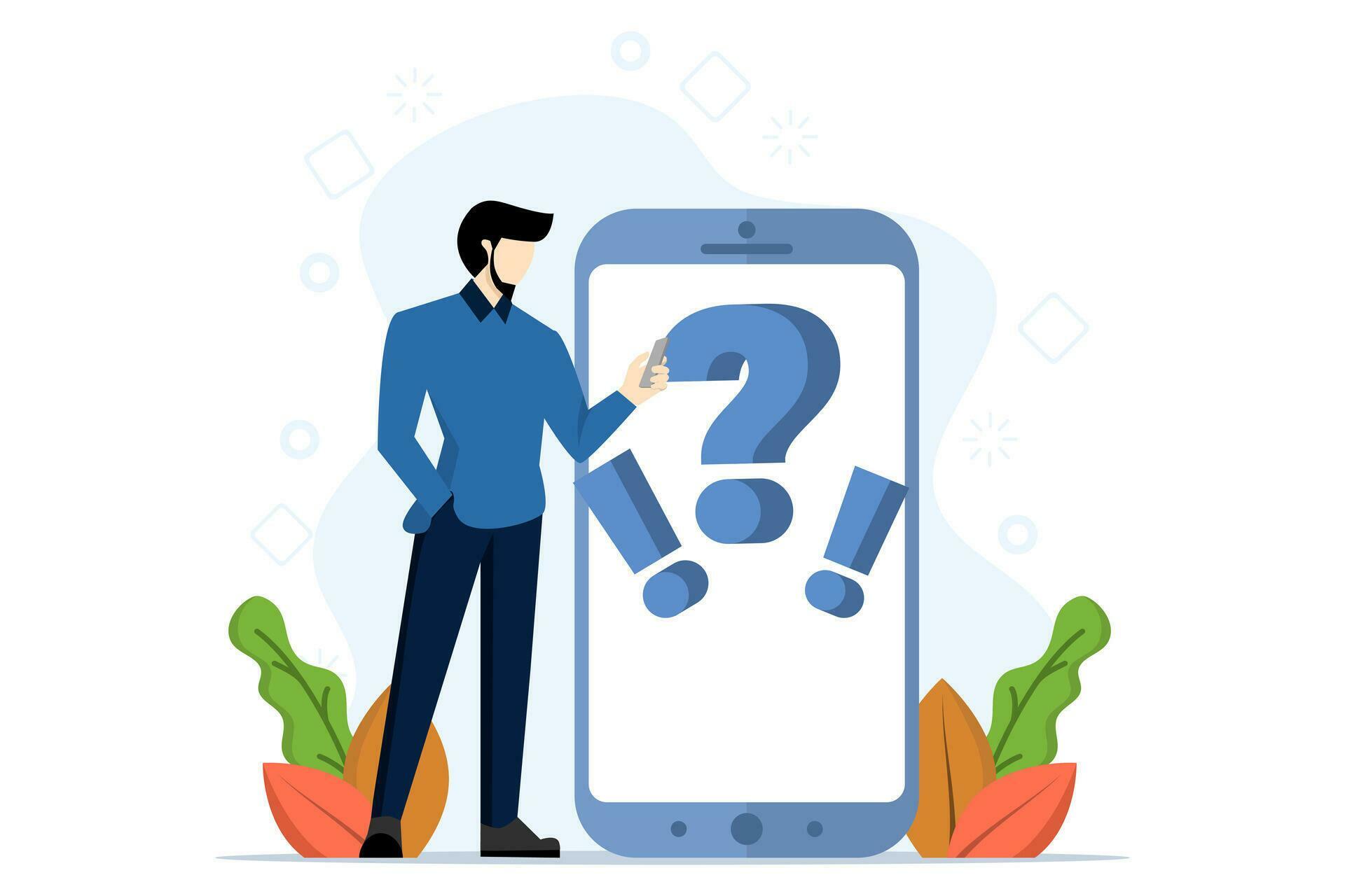 Customer Support Concept Characters Ask Questions Receive Answers Share User Experiences And