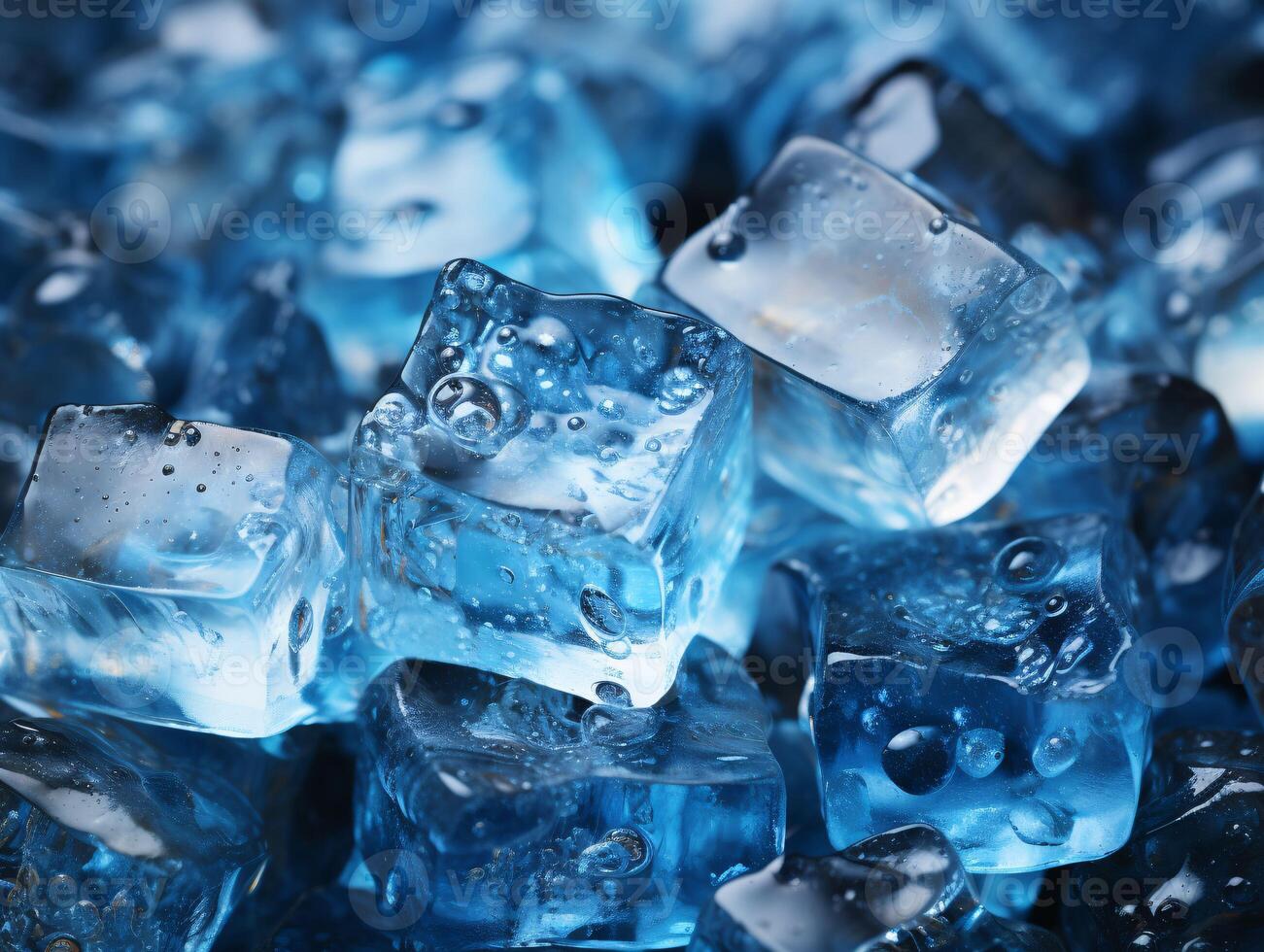 AI generated Blue Ice Cube Background. Fresh Ice Cube Texture. Generative AI 36472342 Stock ...