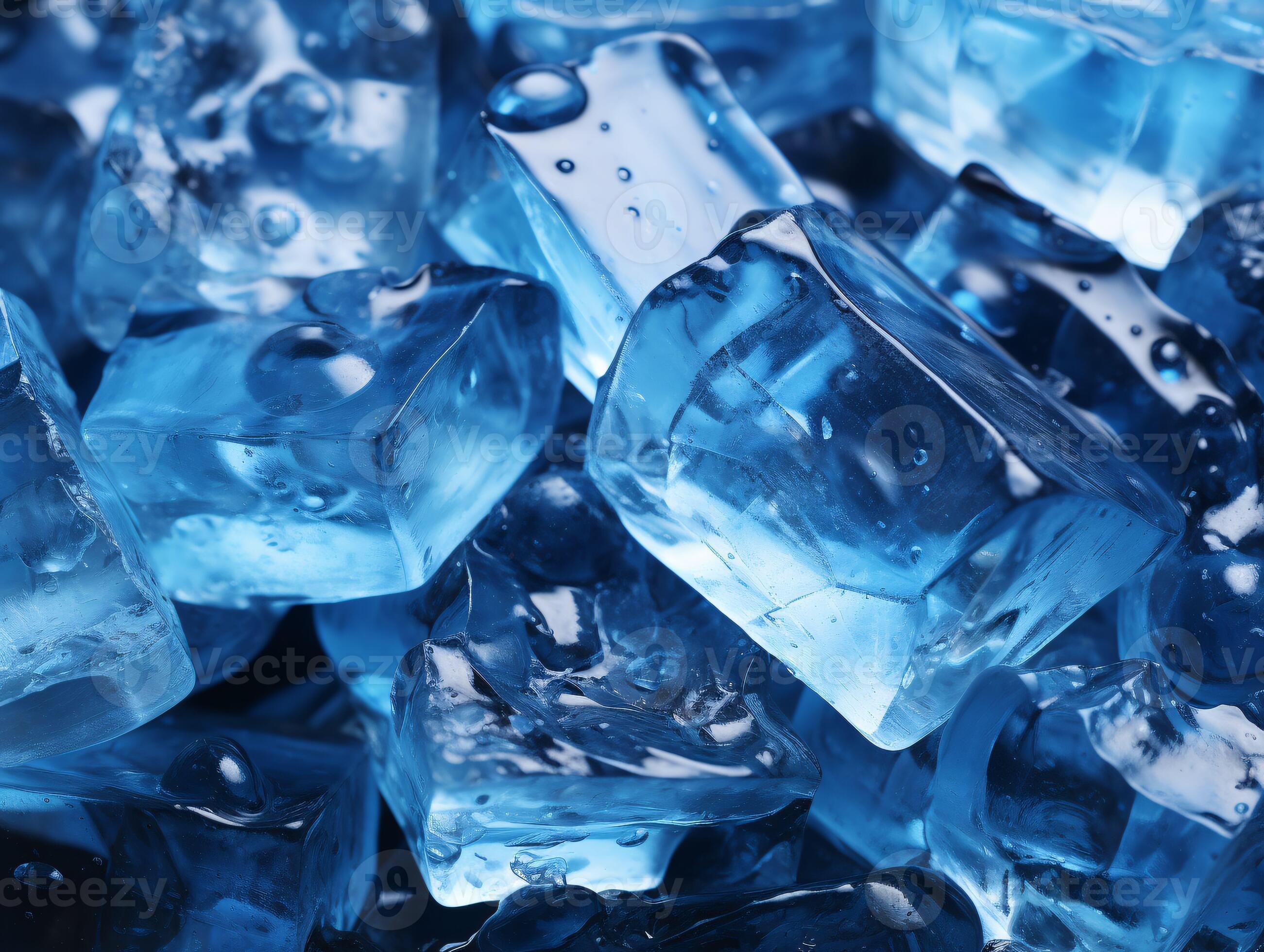 AI generated Blue Ice Cube Background. Fresh Ice Cube Texture. Generative AI 36472382 Stock ...