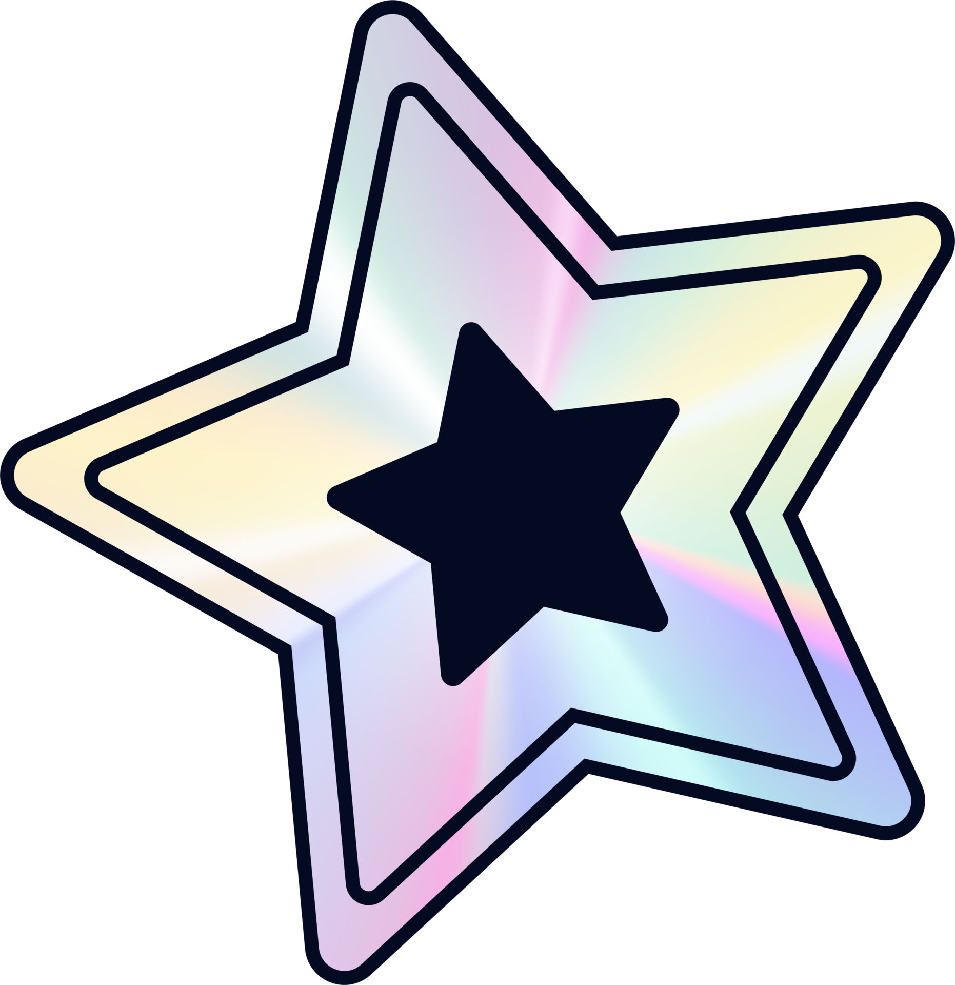 Y2k holographic sticker star 36473140 PNG