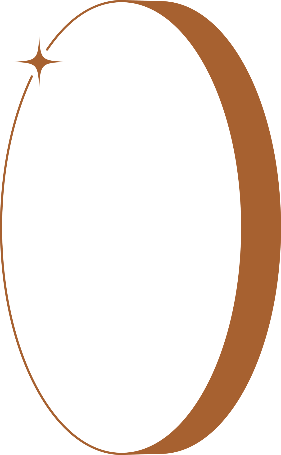 Aesthetic Oval Frame Shape Outline Minimal Graphic Element With Stars