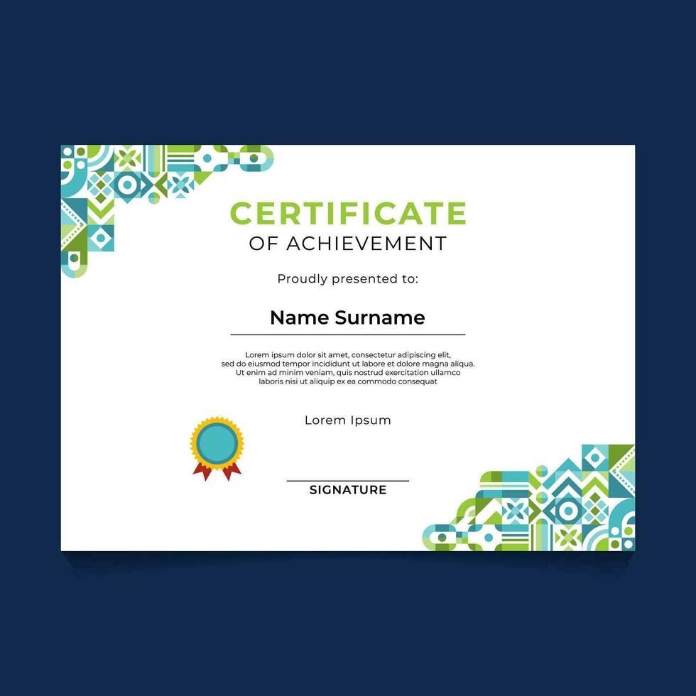 Abstract Geometric Certificate Template Design 36475799 Vector Art at ... Abstract Geometric Certificate Template Design 36475799 Vector Art at ...