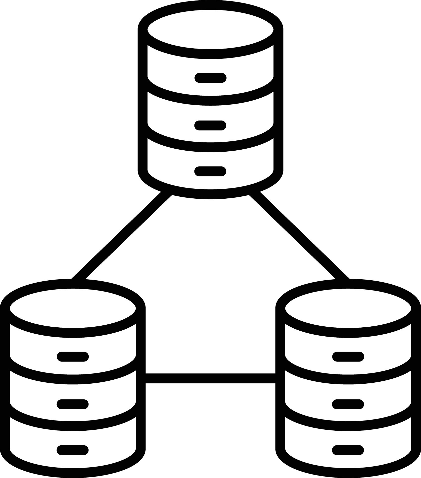 Database connection Outline vector illustration icon 36481924 Vector ...