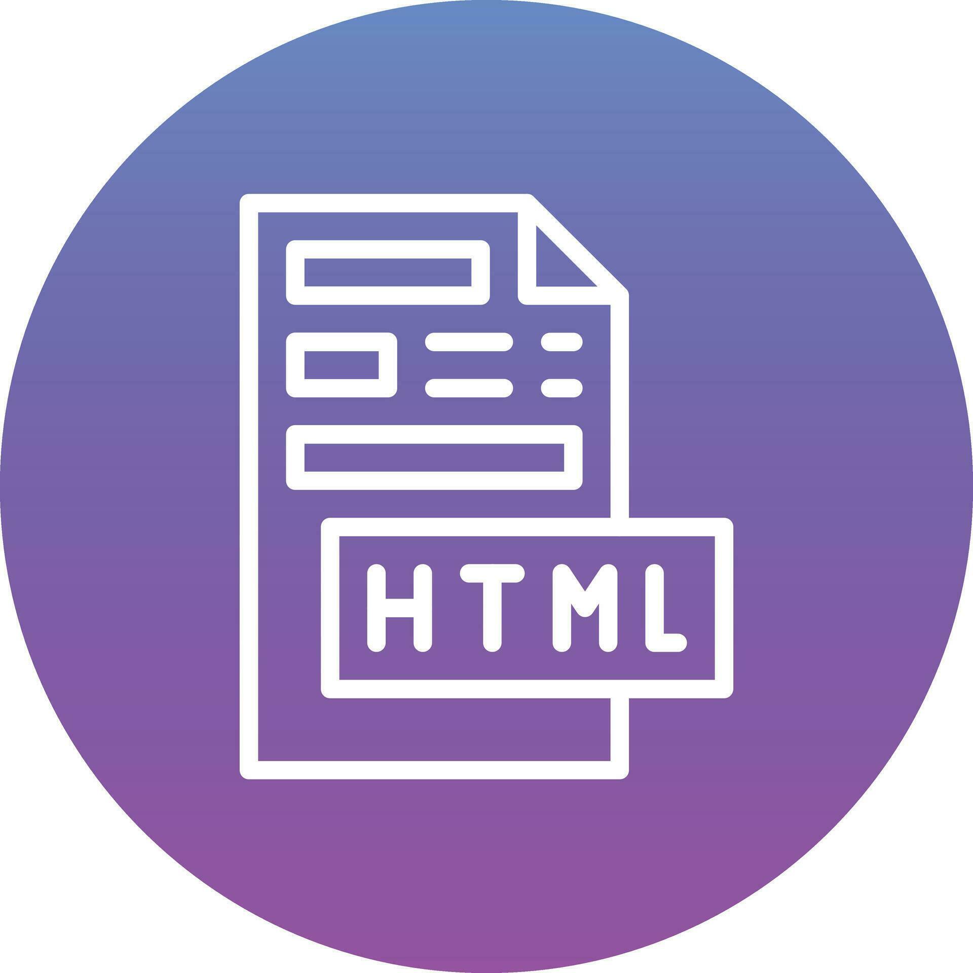 HTML File Vector Icon 36483006 Vector Art at Vecteezy