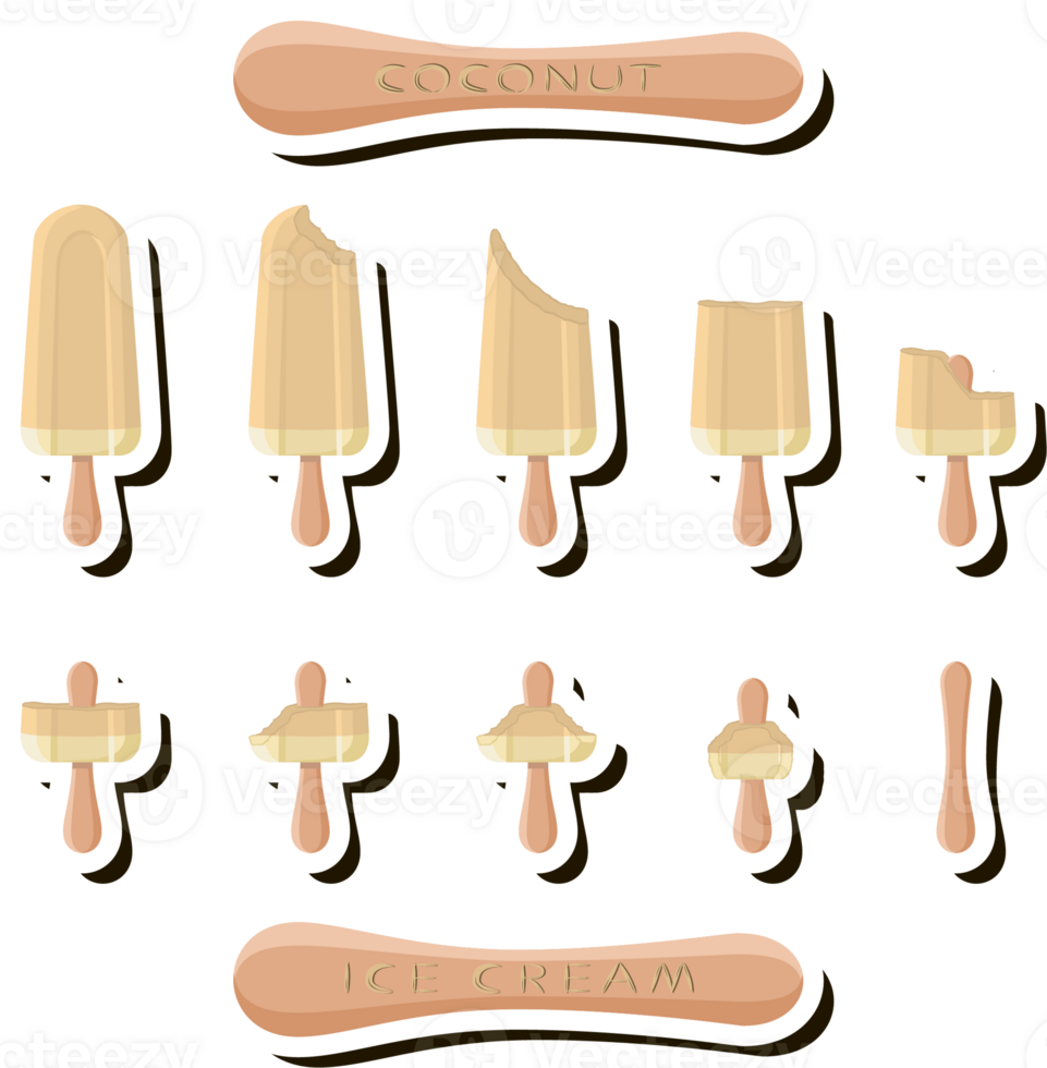 Big Set Different Forms Natural Dessert Ice Cream Of Consisting Various Ingredients 36495970 Png