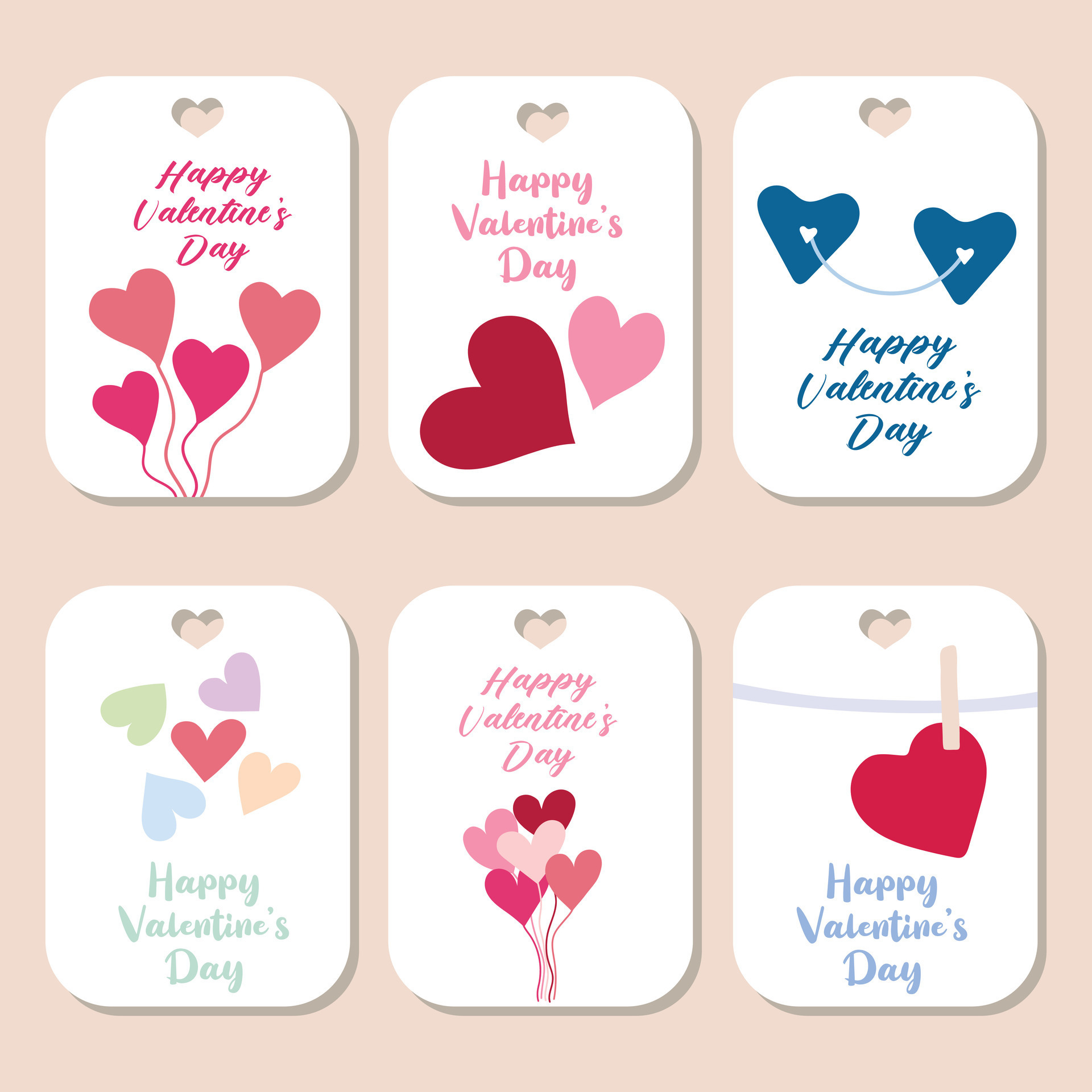 Set of Valentines day gift tag. 36498205 Vector Art at Vecteezy