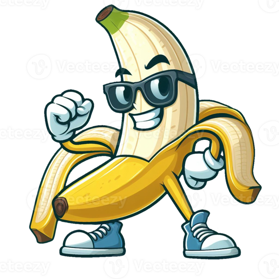 Funny Banana Cartoon Graphic Illustration 36512852 Png