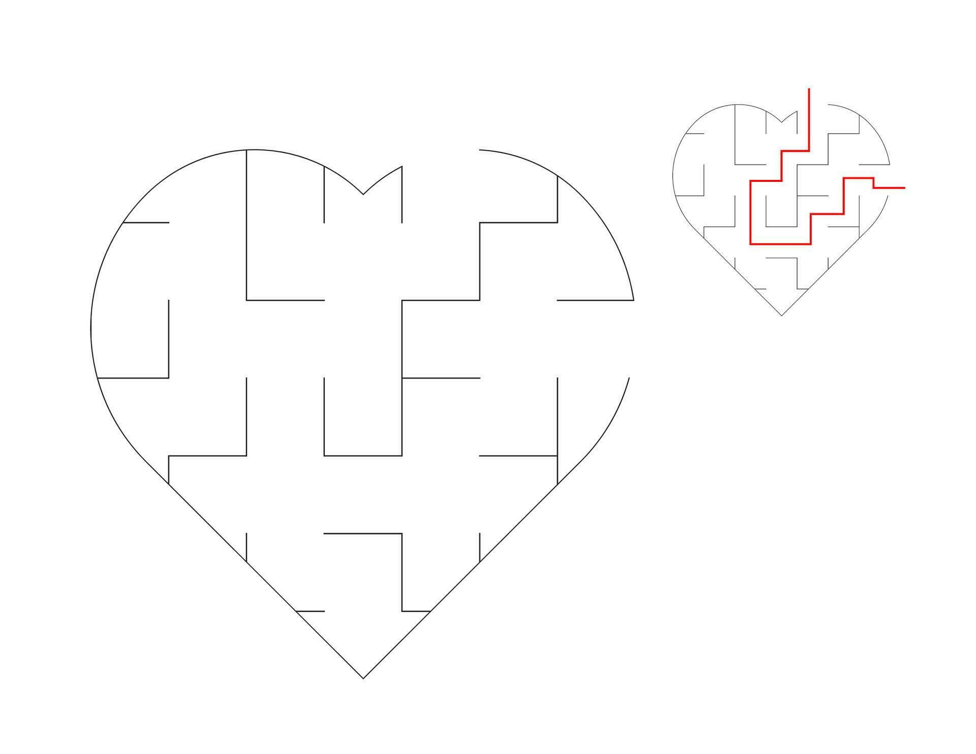 Heart Maze, a puzzle game with mazes. A maze game. A maze with answers ...