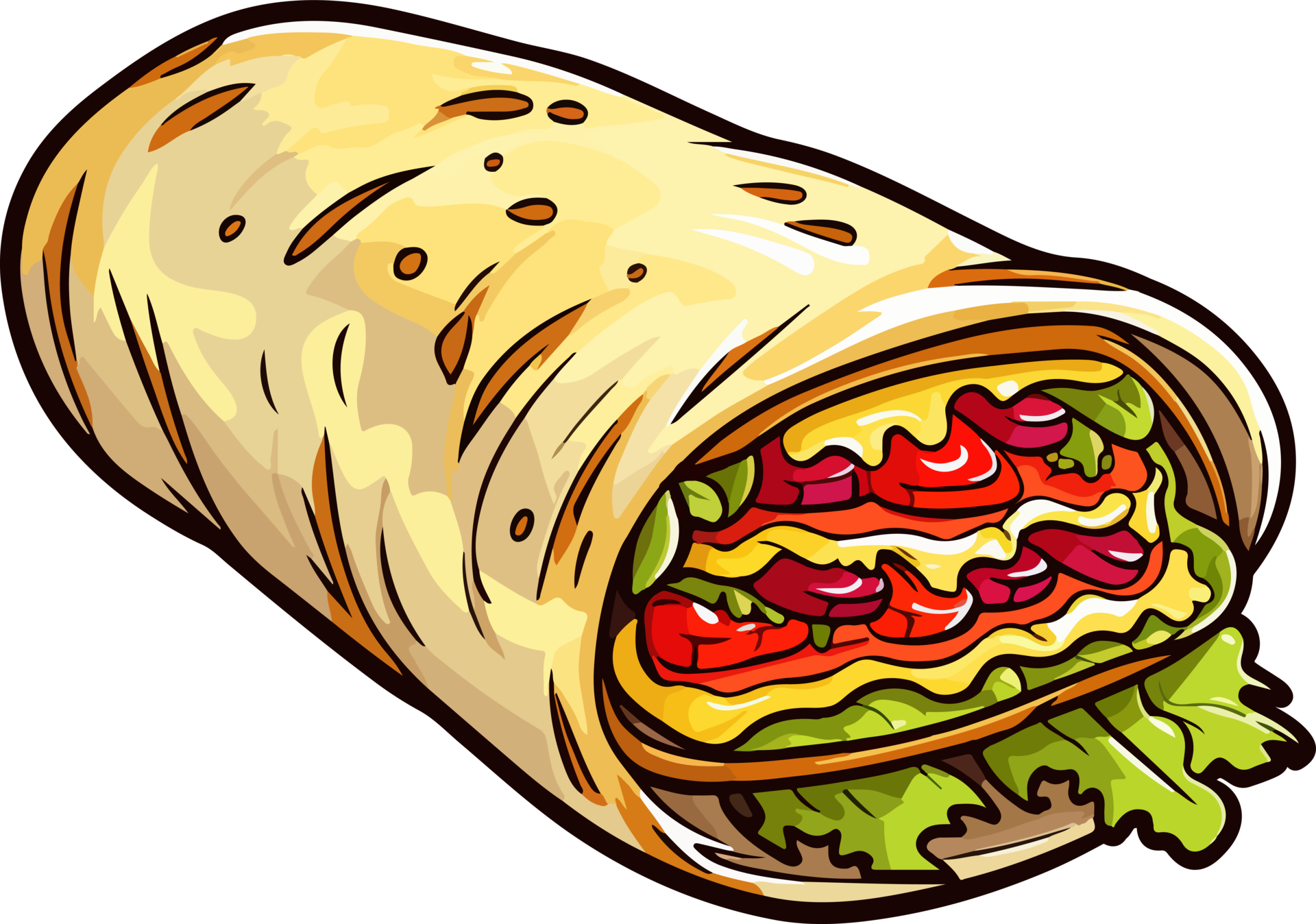 AI generated Burrito clipart design illustration 36519267 PNG