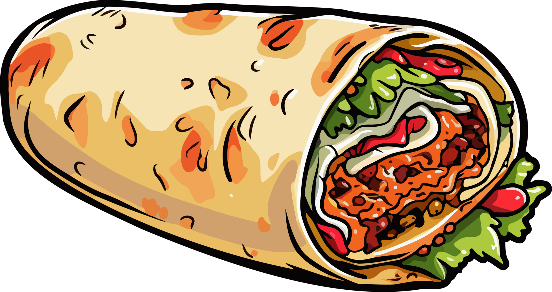 AI generated Burrito clipart design illustration 36519268 PNG