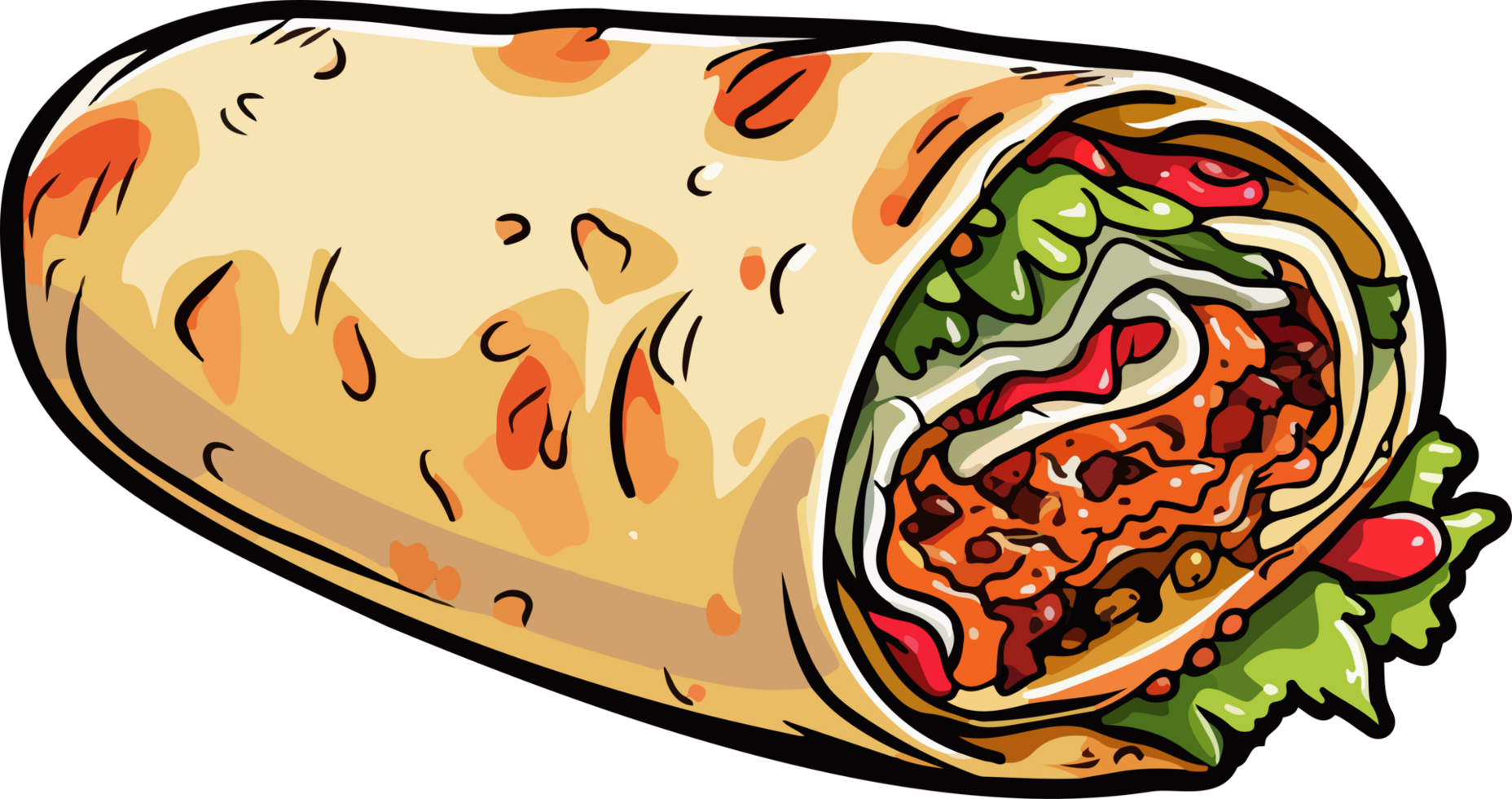 AI generated Burrito clipart design illustration 36519268 PNG