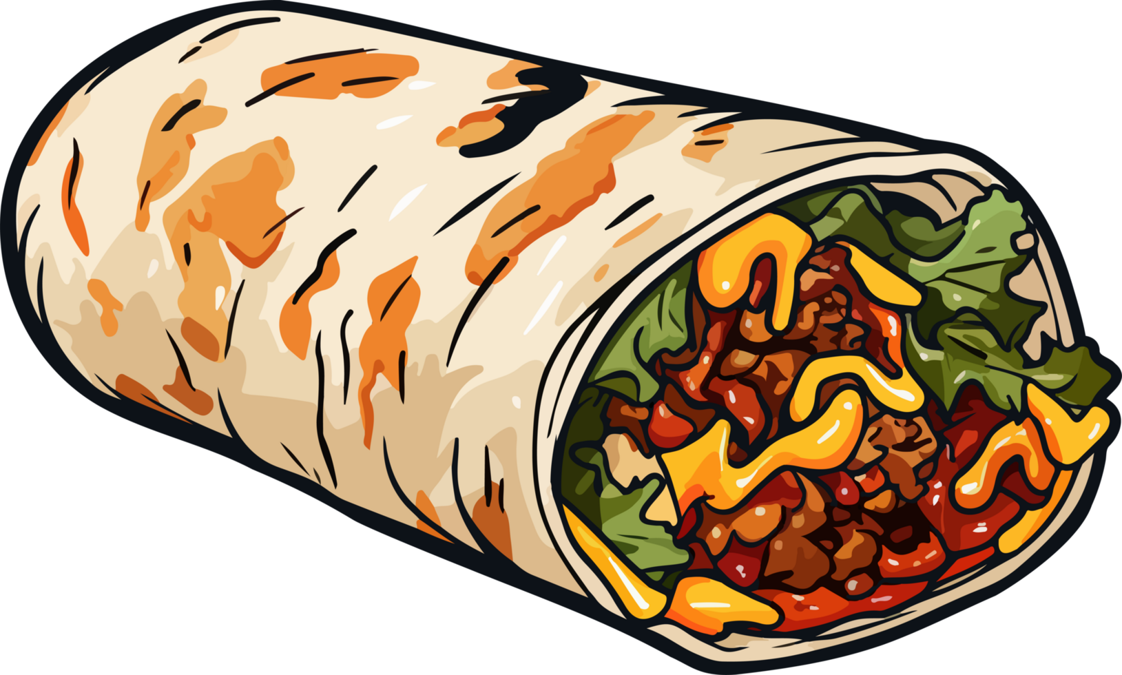 AI generated Burrito clipart design illustration 36519271 PNG